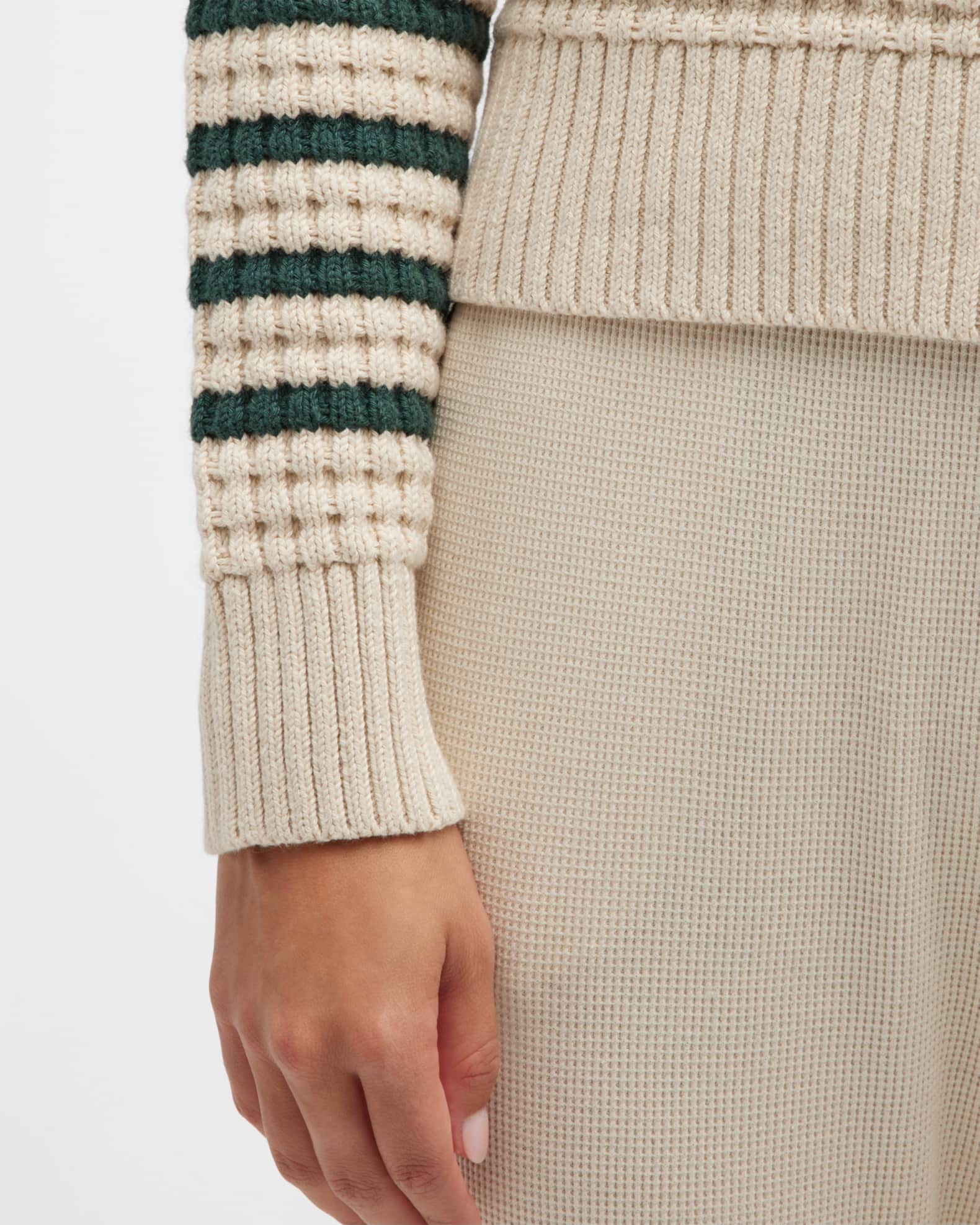 Onia Macro Waffle Striped Sweater | Neiman Marcus