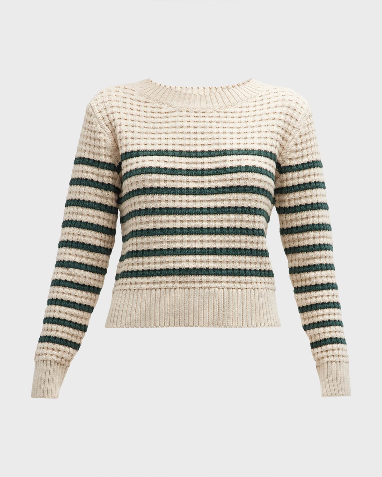 Onia Macro Waffle Striped Sweater | Neiman Marcus