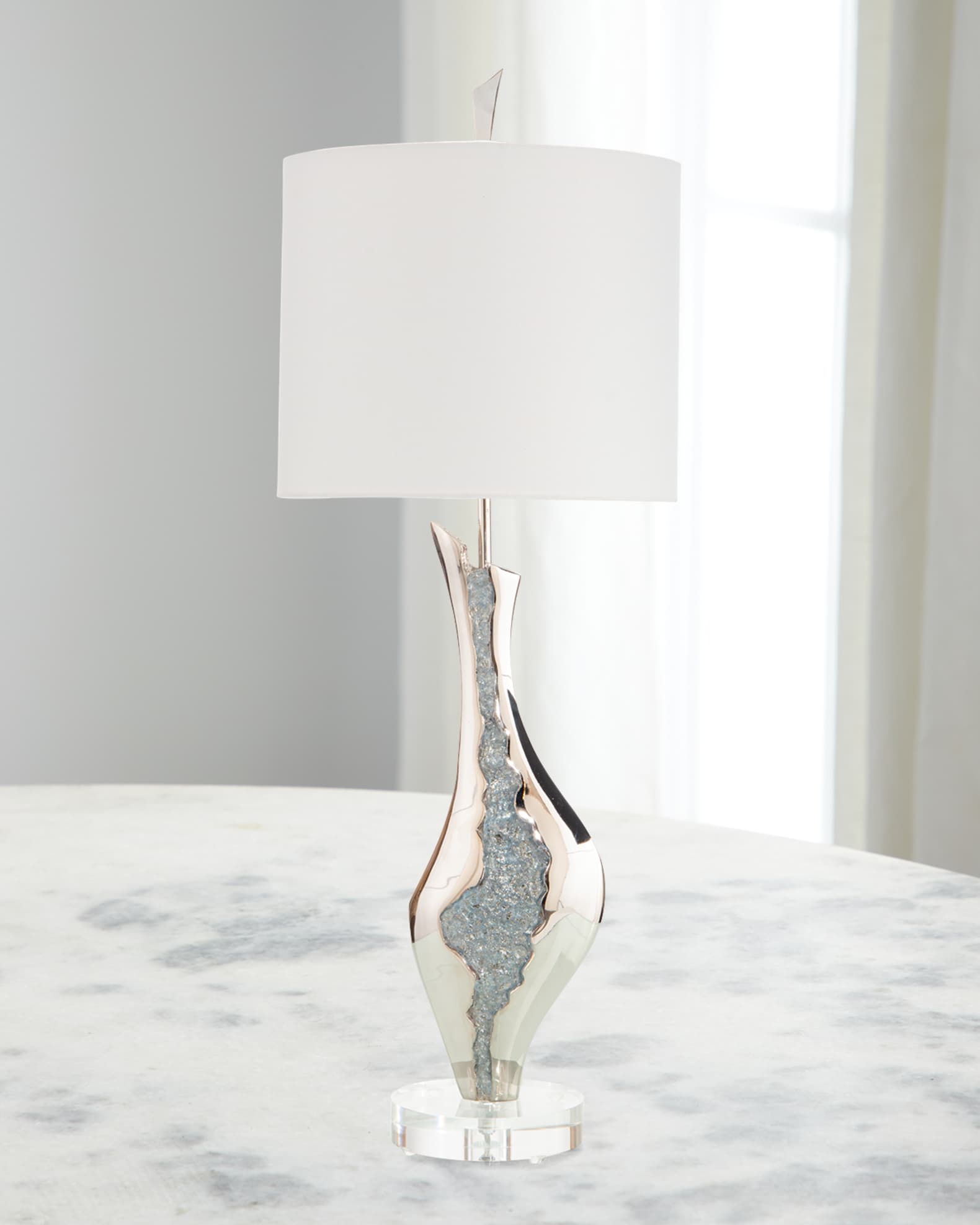 John-Richard Collection Glass Geode Table Lamp | Neiman Marcus