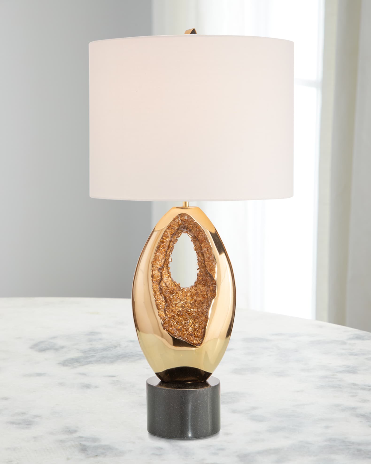 John-Richard Collection Glass Geode Table Lamp | Neiman Marcus