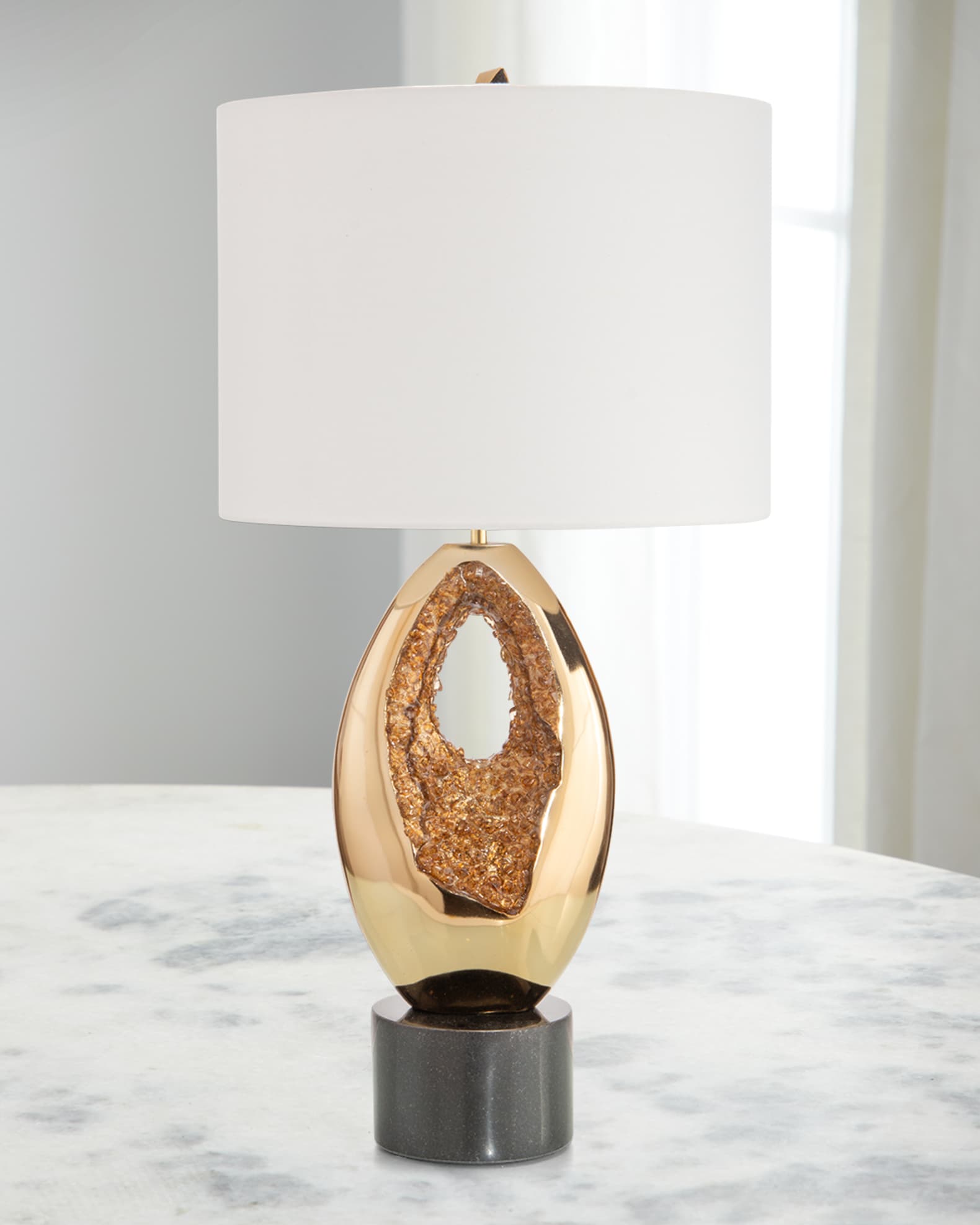 John-Richard Collection Glass Geode Table Lamp | Neiman Marcus