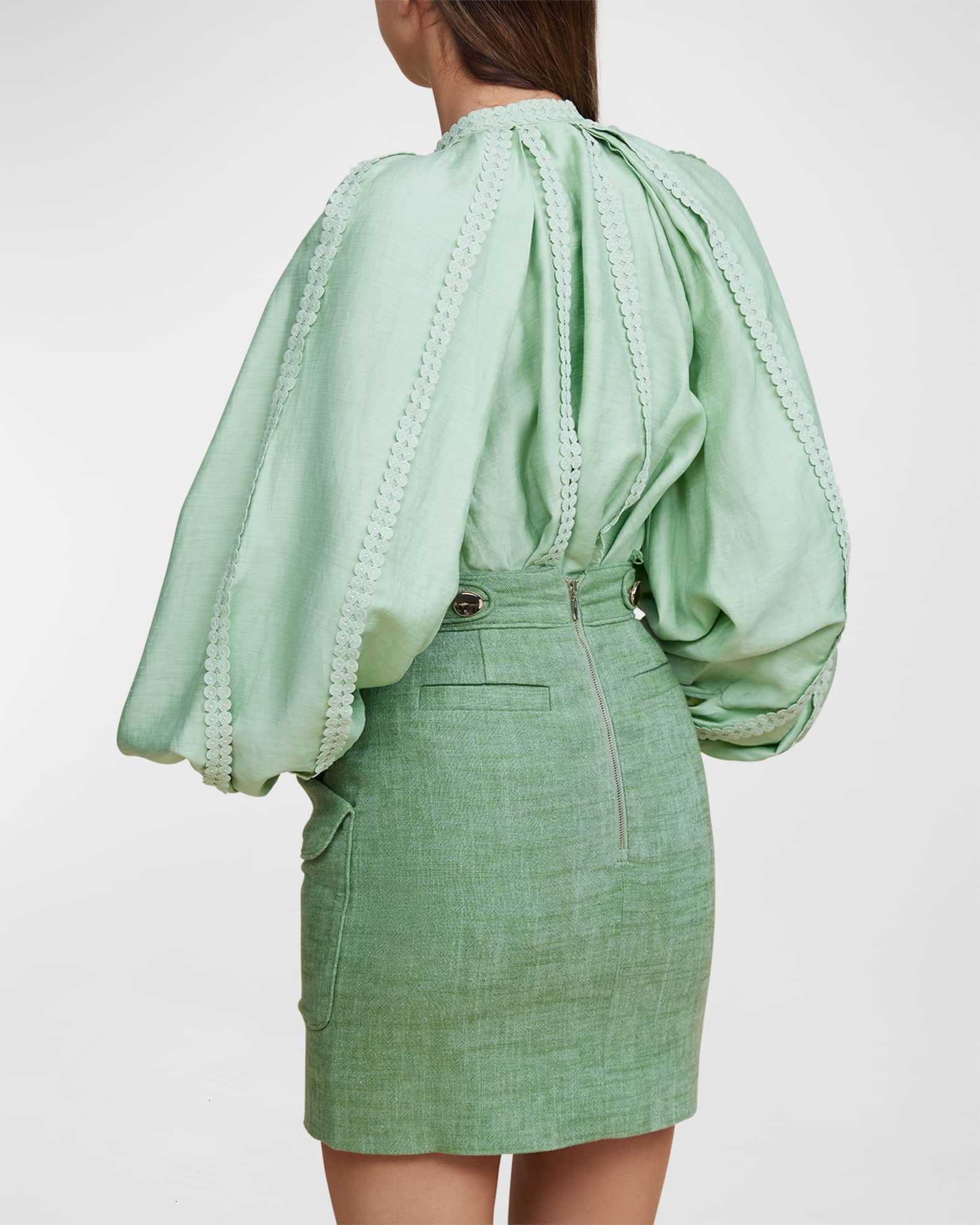 Acler Wilrose Curved Pocket Mini Skirt | Neiman Marcus