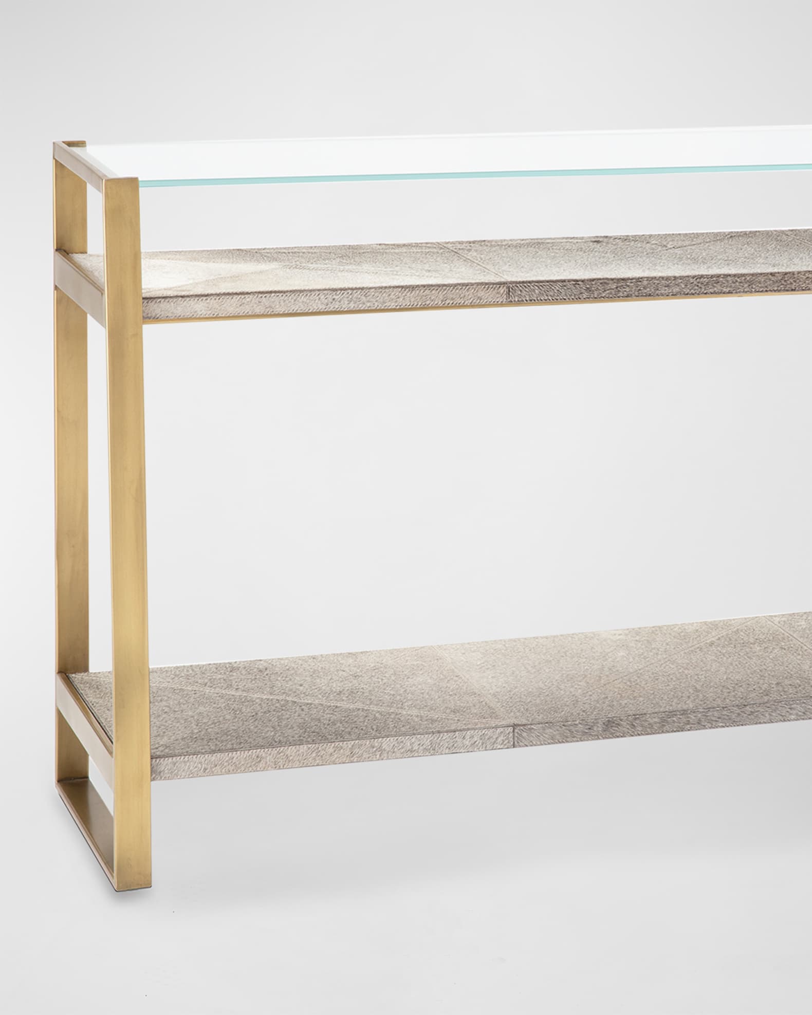 Regina Andrew Andres Hair on Hide Console Table, Brass | Neiman Marcus