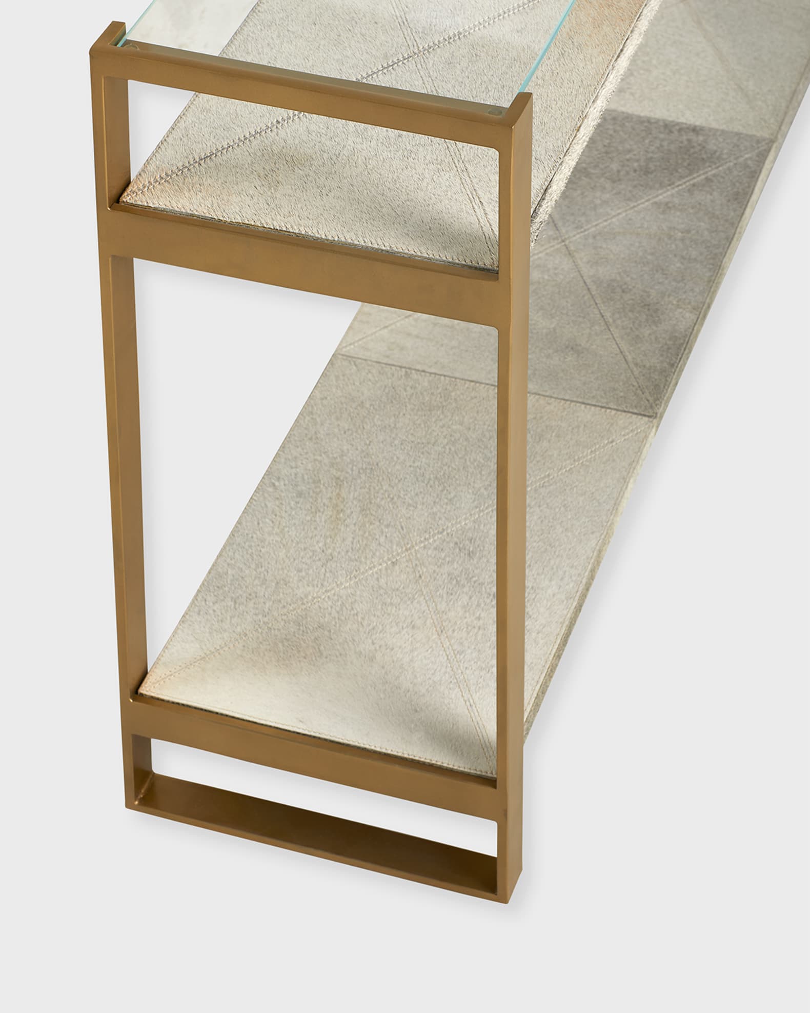 Regina Andrew Andres Hair on Hide Console Table, Brass | Neiman Marcus