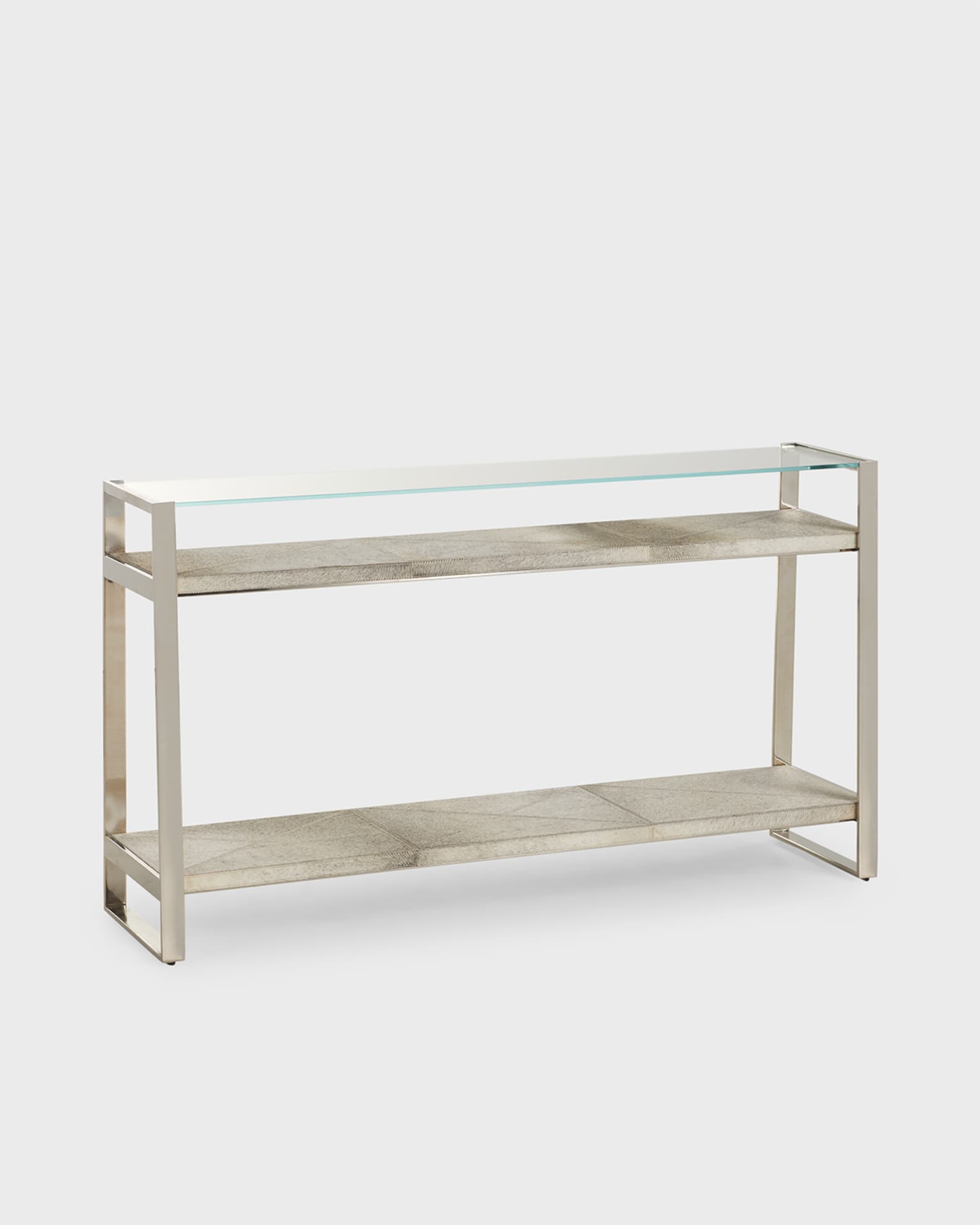 Regina Andrew Andres Hair on Hide Console Table, Nickel | Neiman Marcus