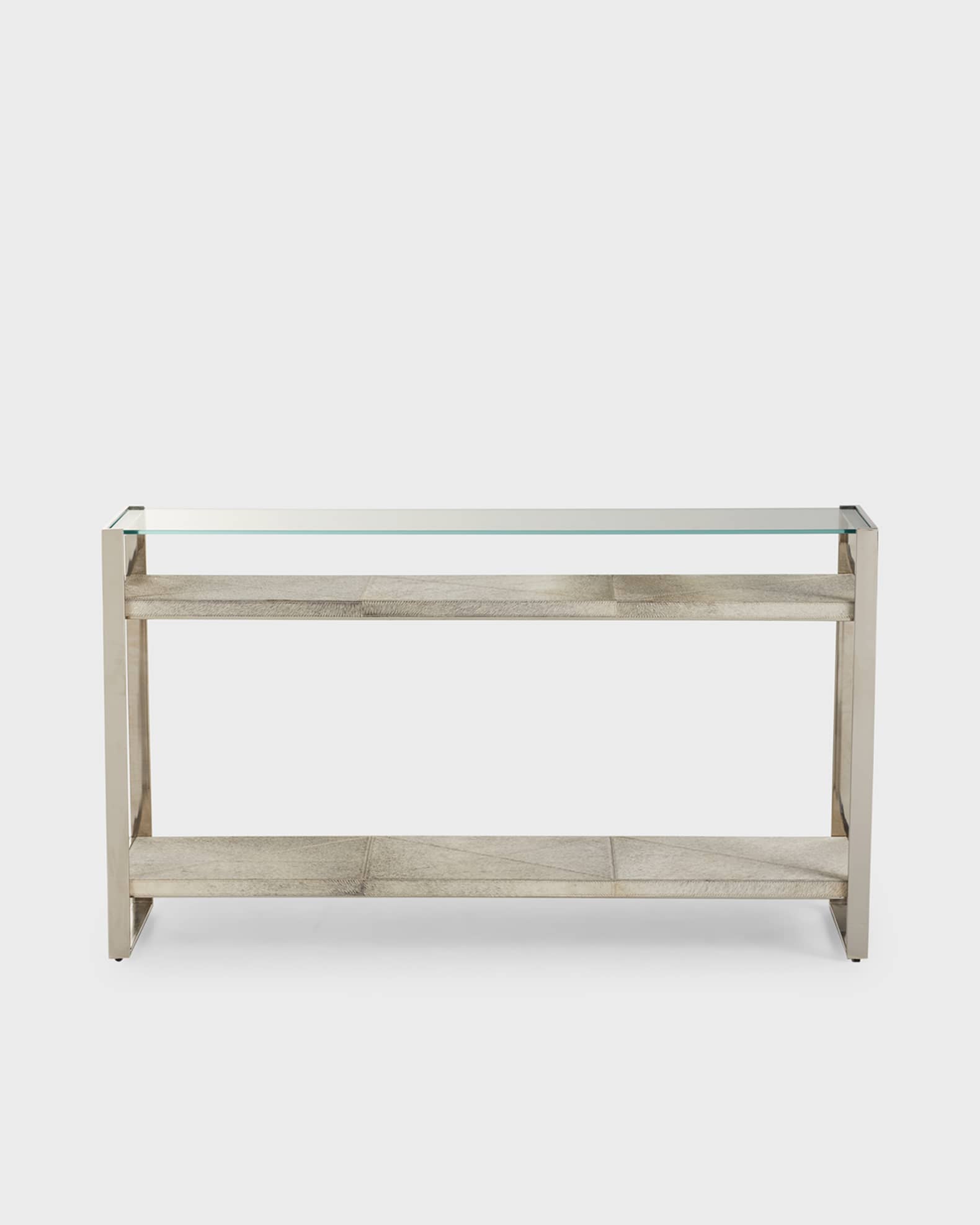 Regina Andrew Andres Hair on Hide Console Table, Nickel | Neiman Marcus