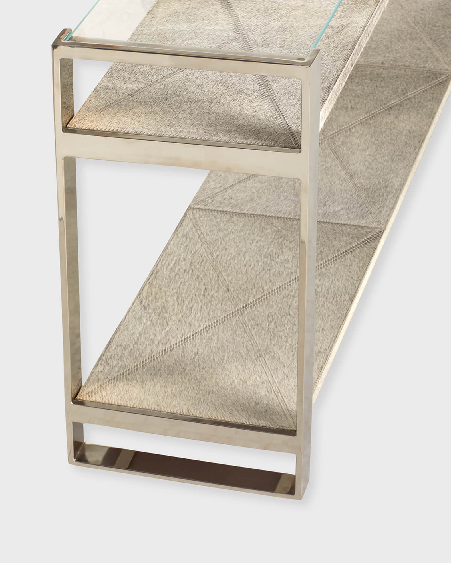 Regina Andrew Andres Hair on Hide Console Table, Nickel | Neiman Marcus
