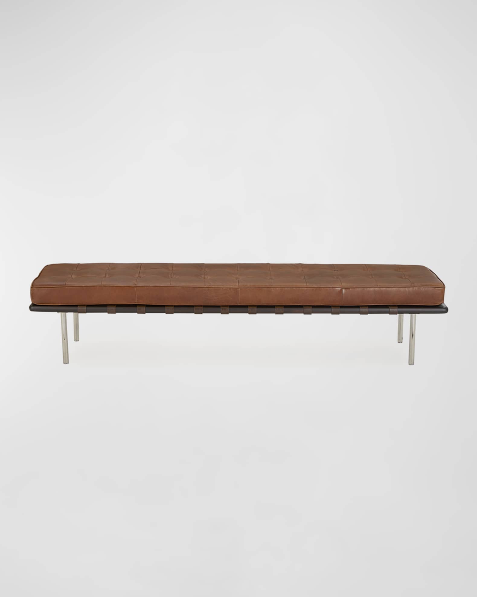 Regina Andrew Tufted Leather Gallery Bench | Neiman Marcus