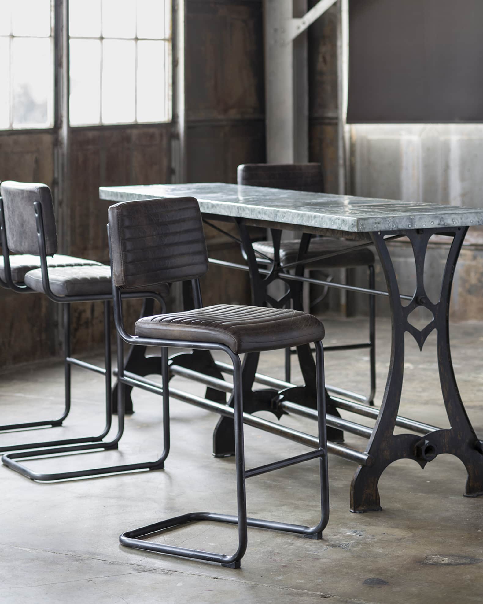 Regina Andrew Dylan Leather Bar Stool 30", Set of 2 | Neiman Marcus