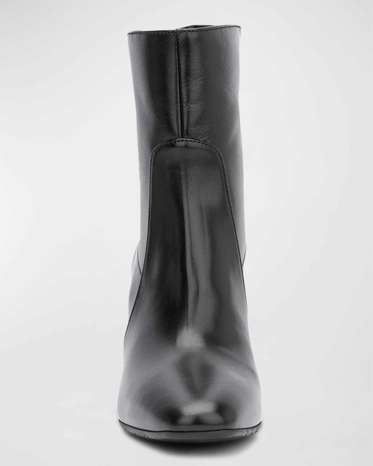 Aquatalia Luzio Leather Block-Heel Ankle Boots | Neiman Marcus