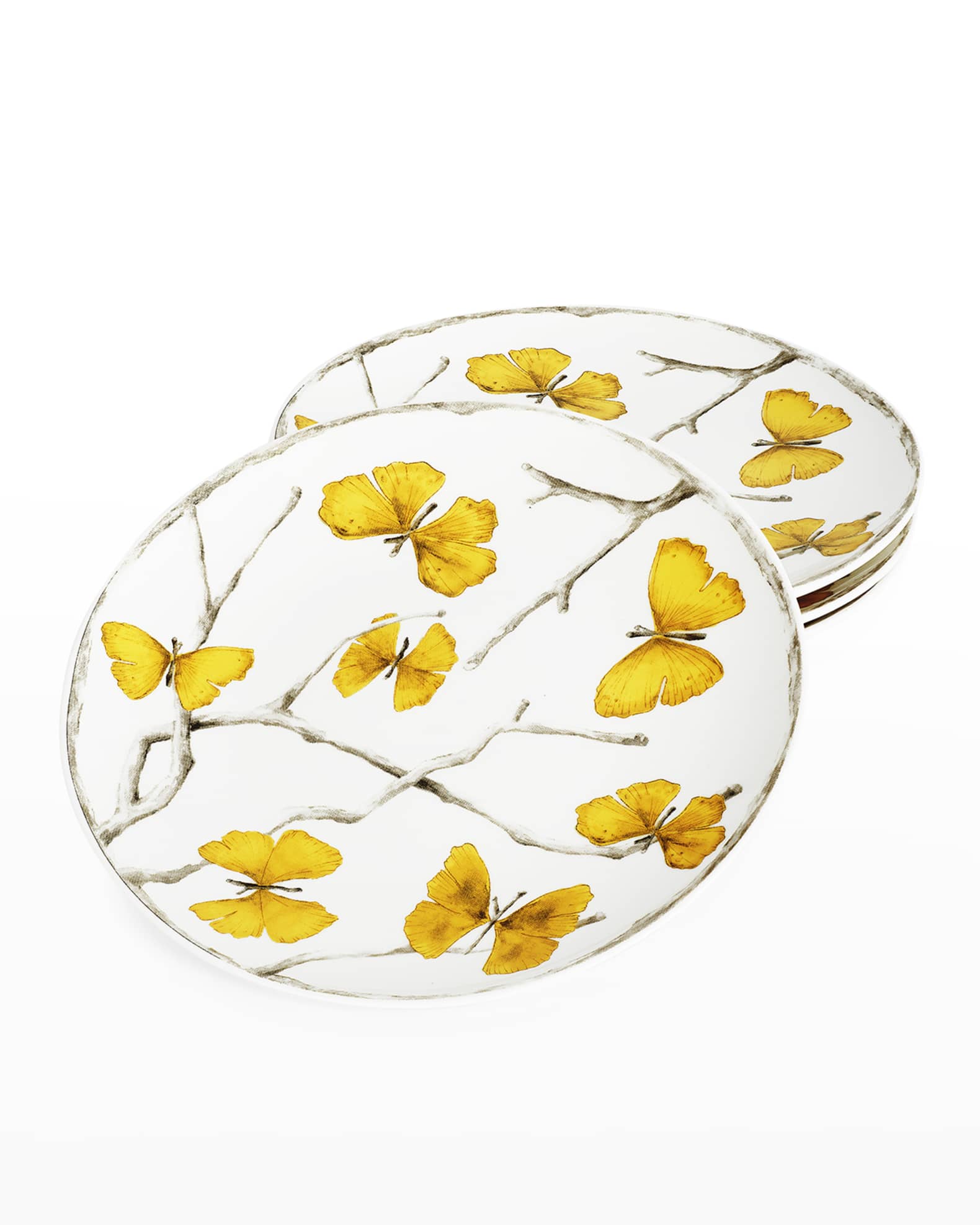 Michael Aram Butterfly Ginkgo Gold Tidbit Plates, Set of 4 | Neiman Marcus
