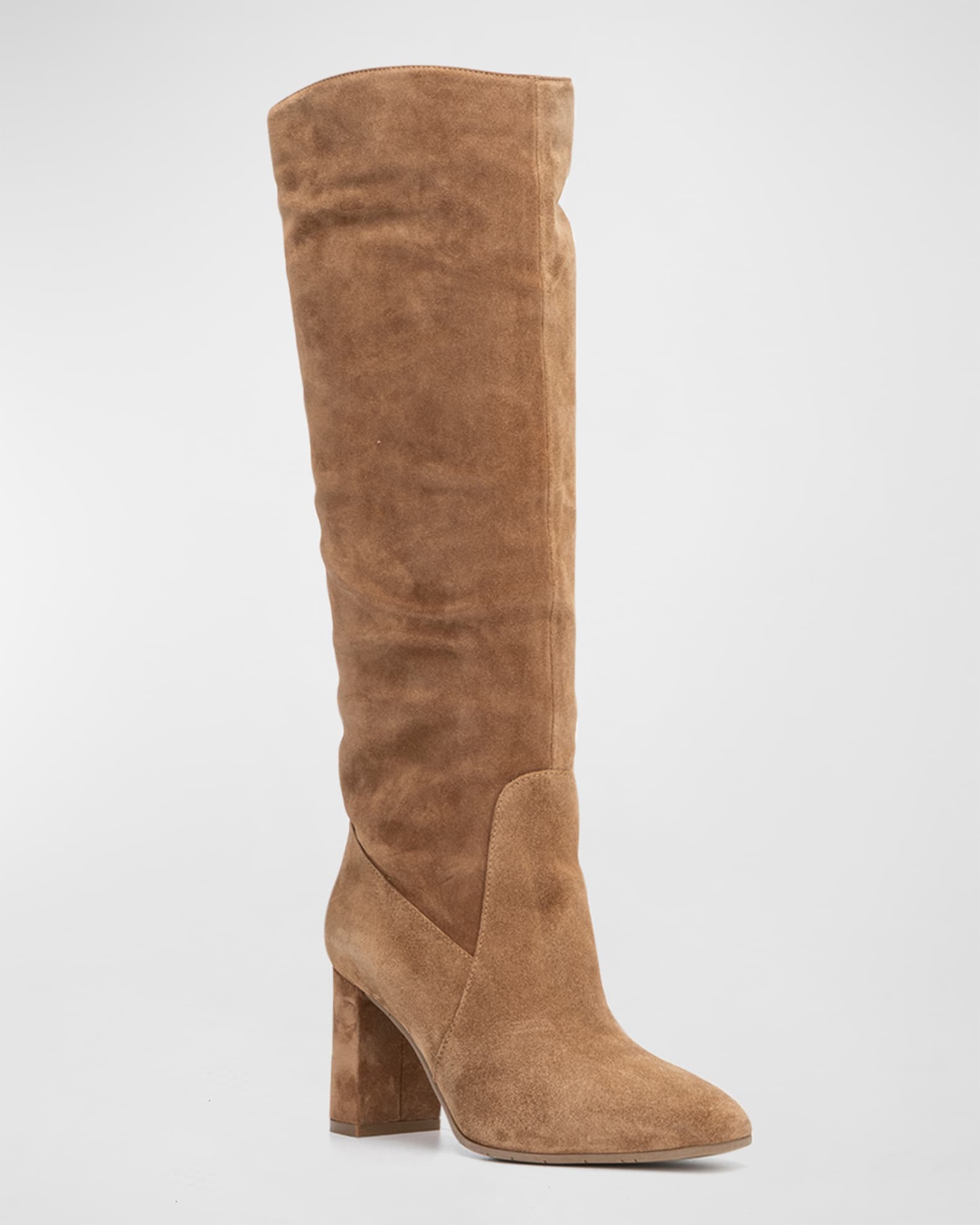Aquatalia Leora Slouchy Suede Riding Boots | Neiman Marcus