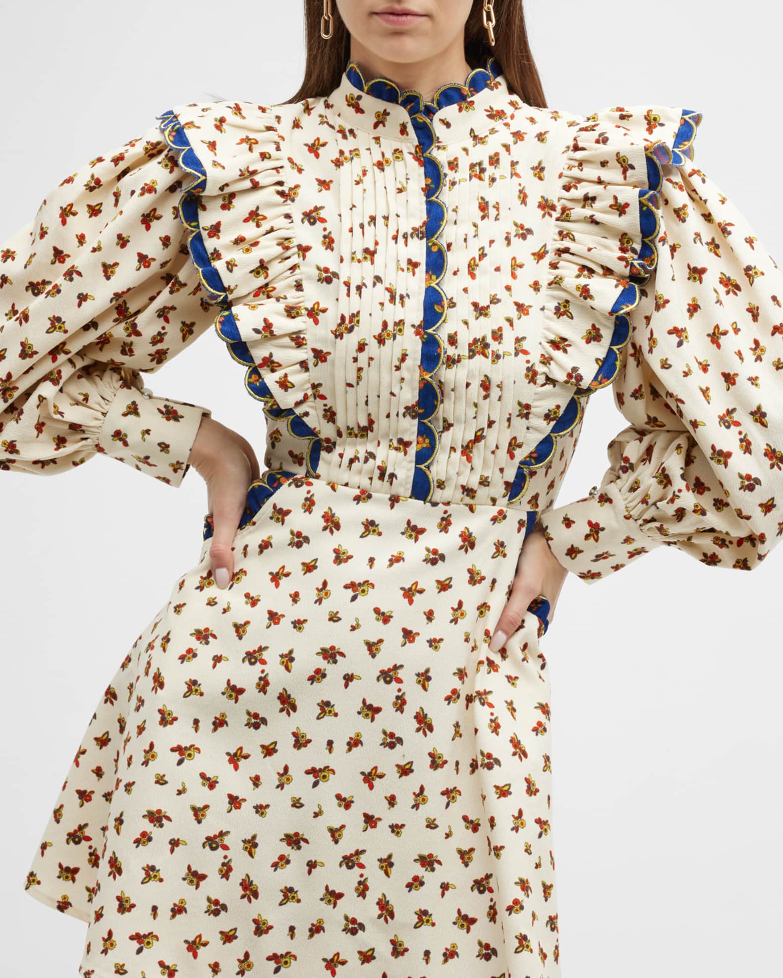 CELIAB Koussi Long-Sleeve Mini Dress | Neiman Marcus