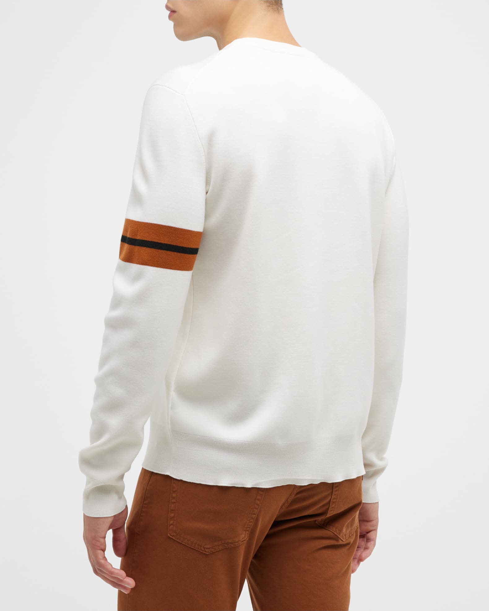 ZEGNA Men's Signifier Sleeve Crewneck Sweater | Neiman Marcus