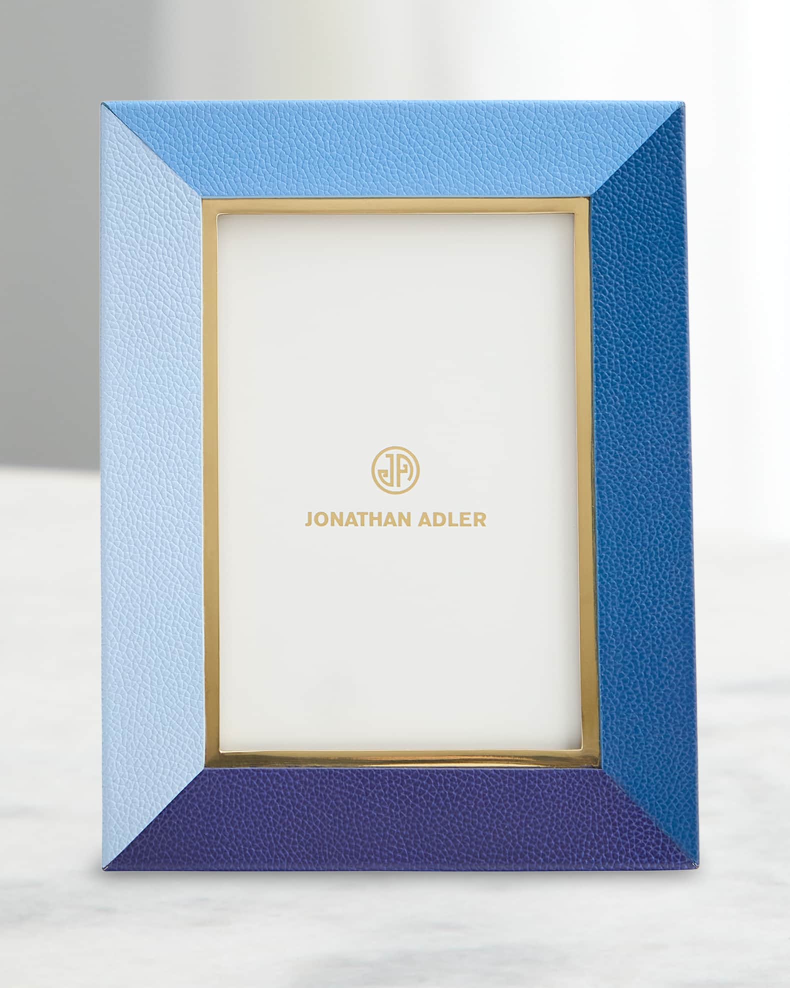 Jonathan Adler Perimeter Leather Frame, 4" x 6" | Neiman Marcus