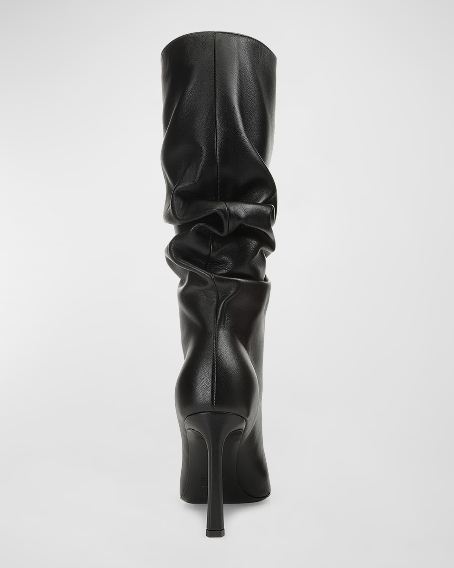 Sergio Rossi Slouchy Lambskin Metallic-Toe Boots | Neiman Marcus