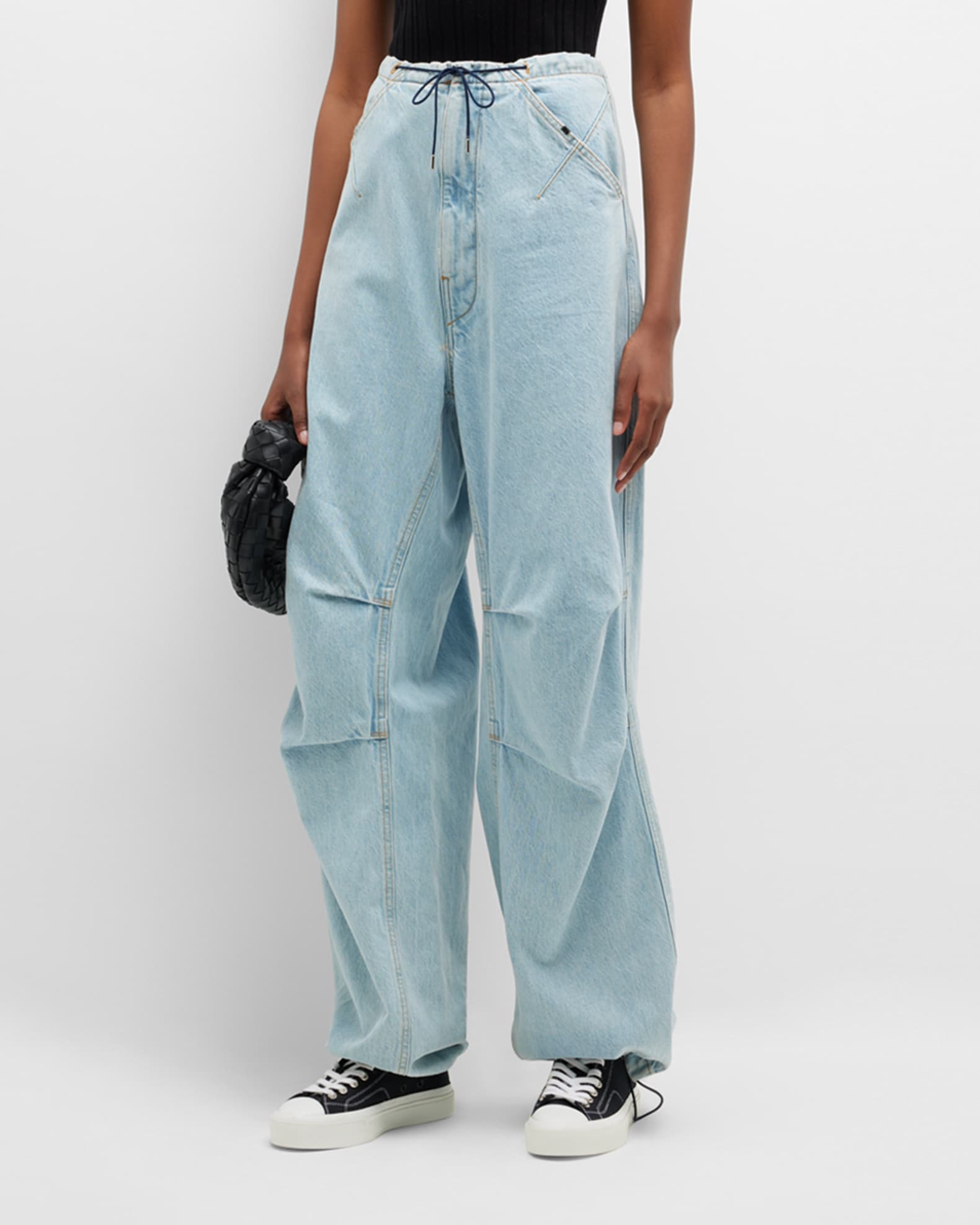 DARKPARK Daisy Drawstring Denim Joggers | Neiman Marcus
