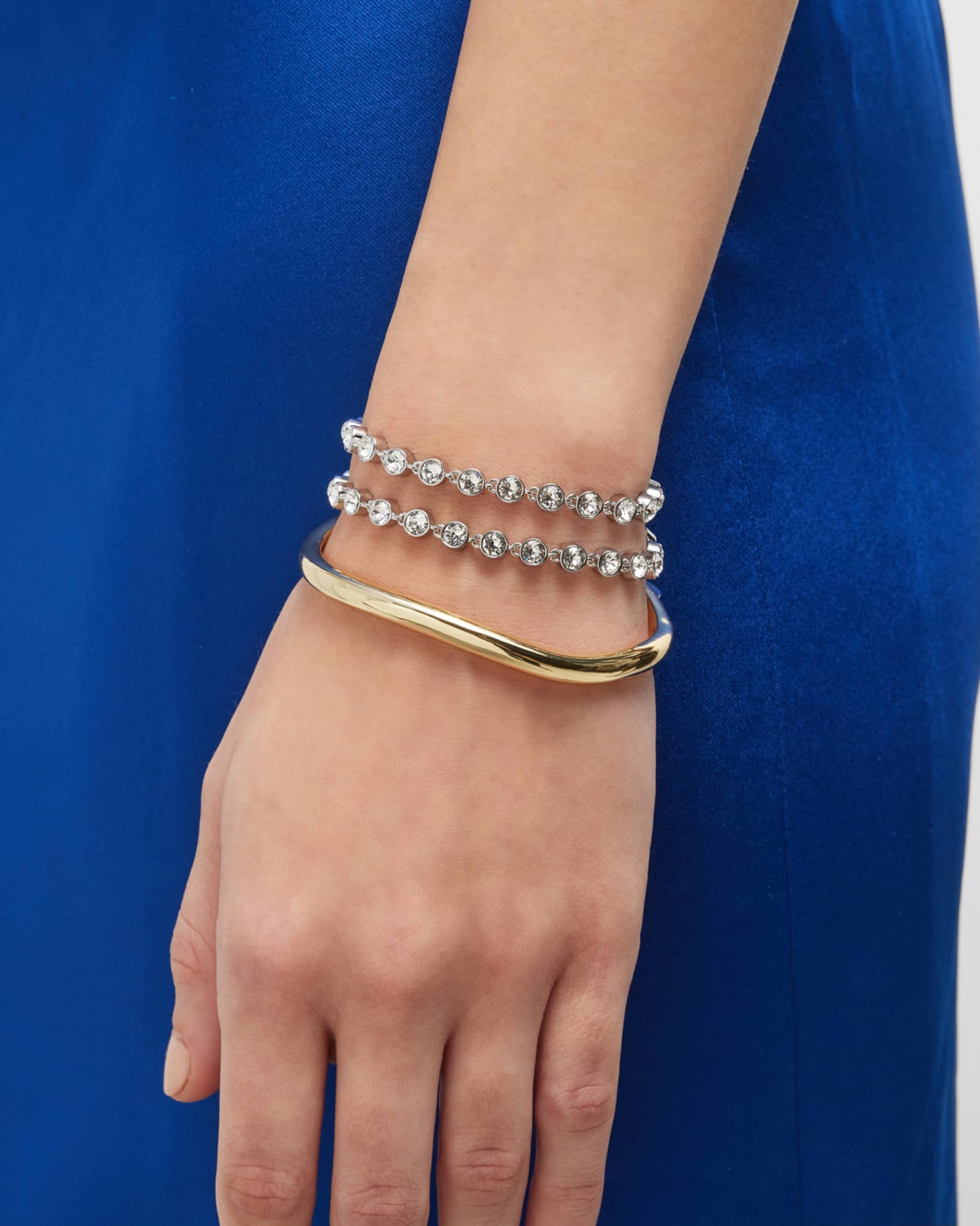 DEMARSON Venus 12K Gold-Plated Convertible Layered Cuff Bracelet ...