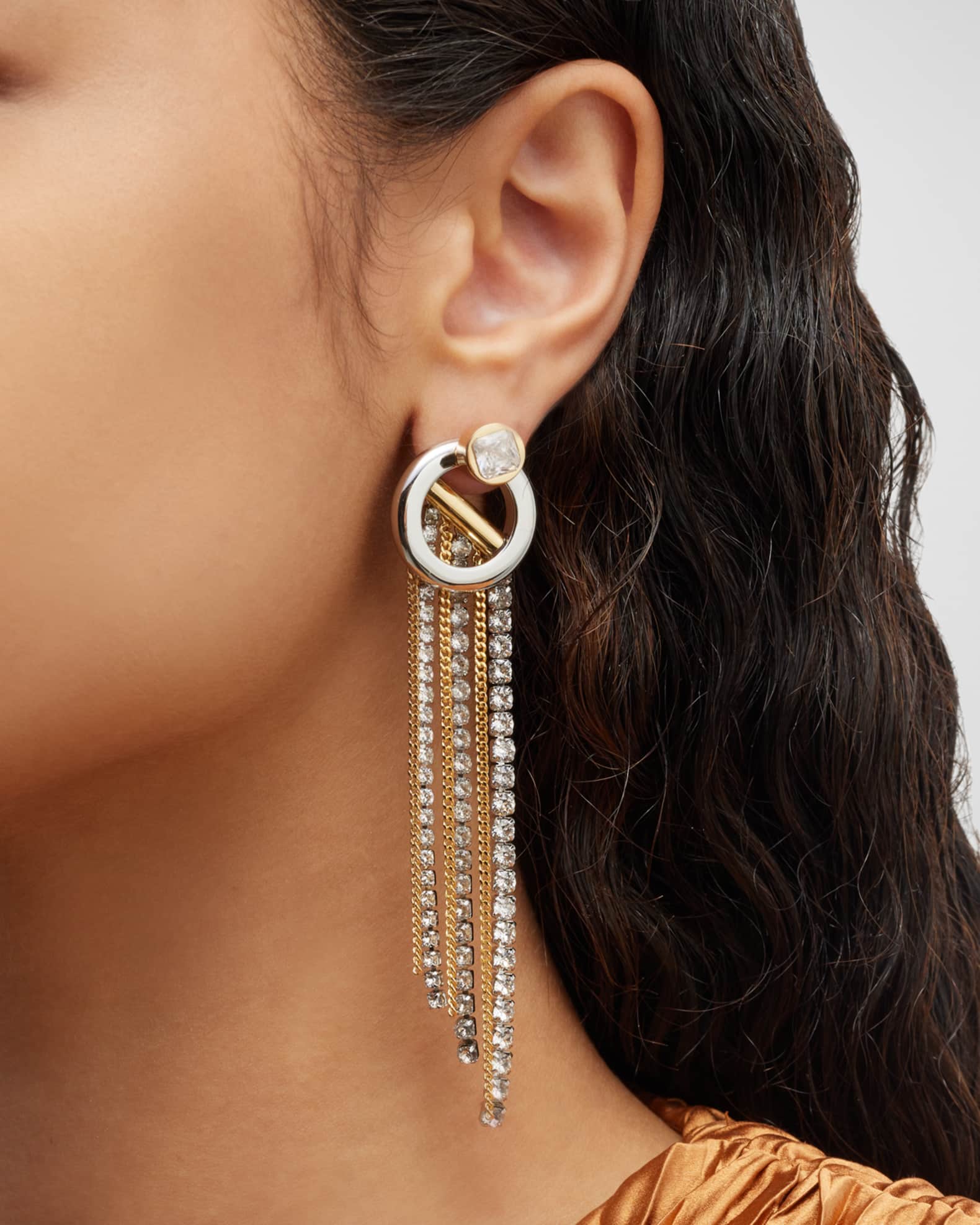 DEMARSON Crystal Waterfall Skye Earrings | Neiman Marcus