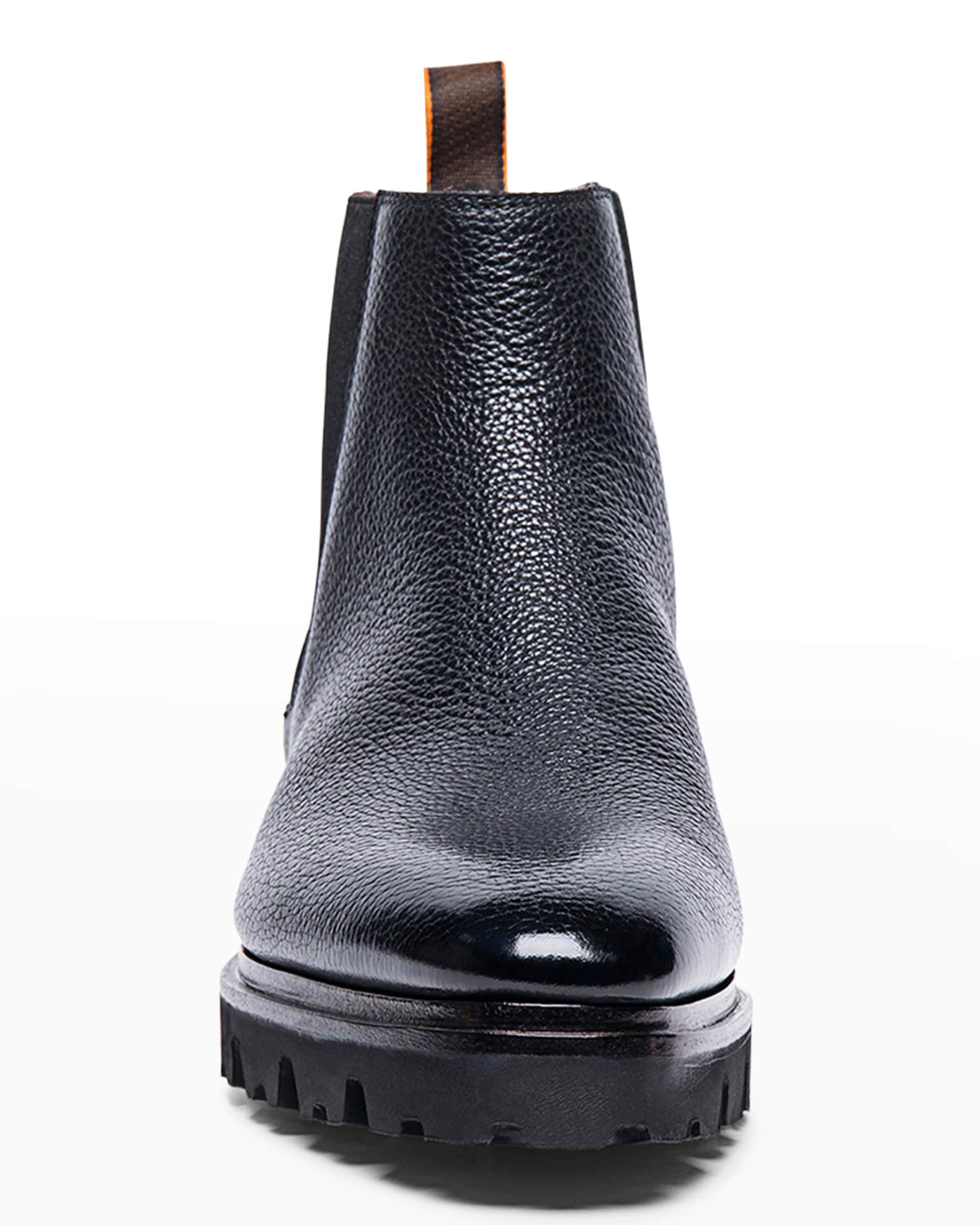 Santoni Men's Carter Leather Chelsea Boots | Neiman Marcus