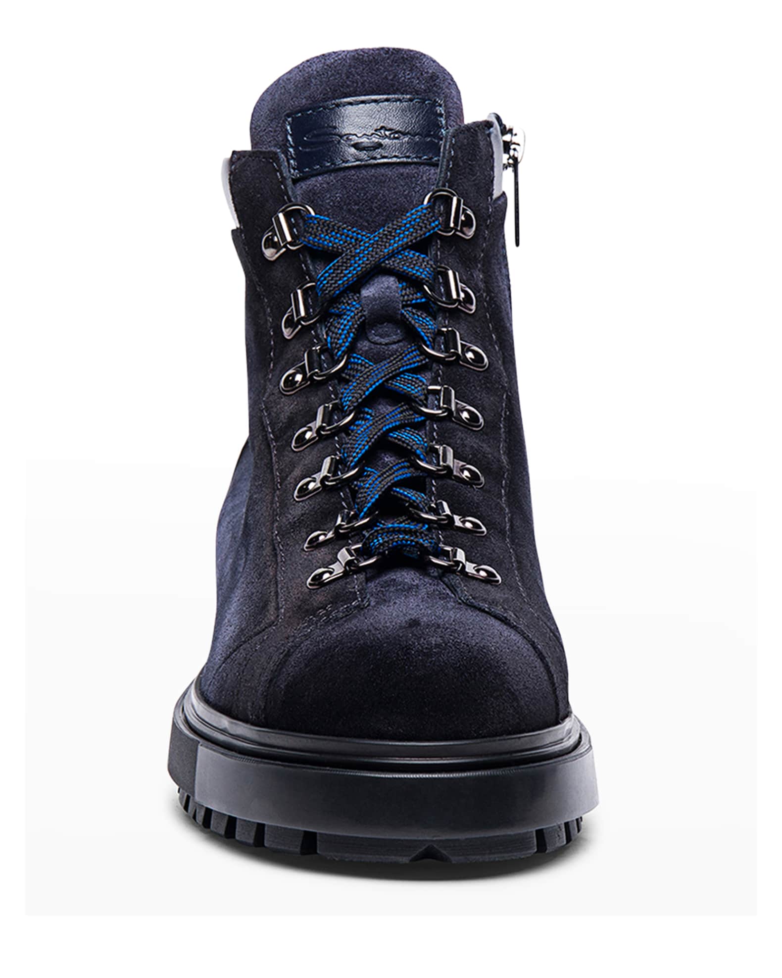 Santoni Men's Farah Suede Zip Hiker Boots | Neiman Marcus