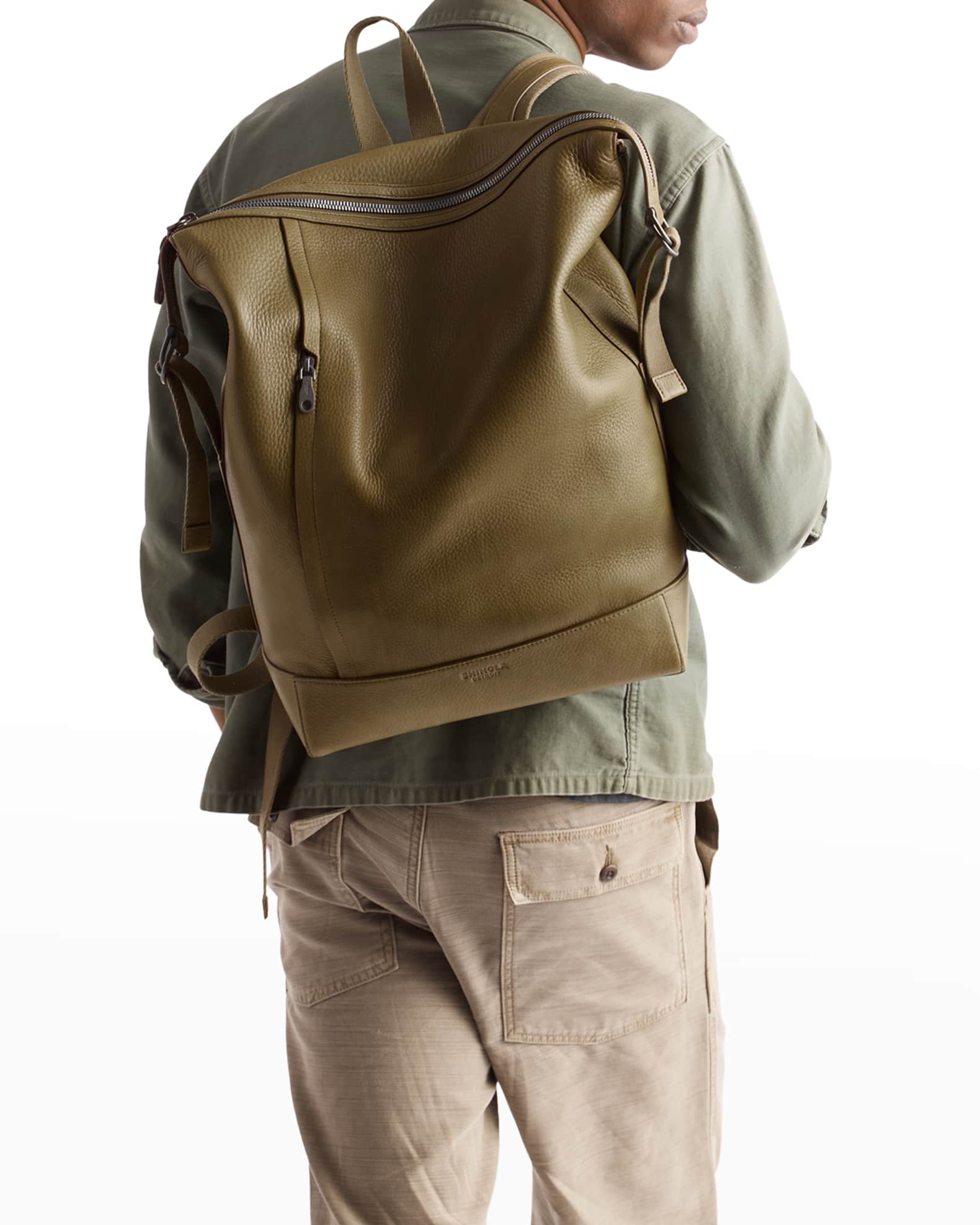 Shinola Men's Canfield Leather Backpack | Neiman Marcus