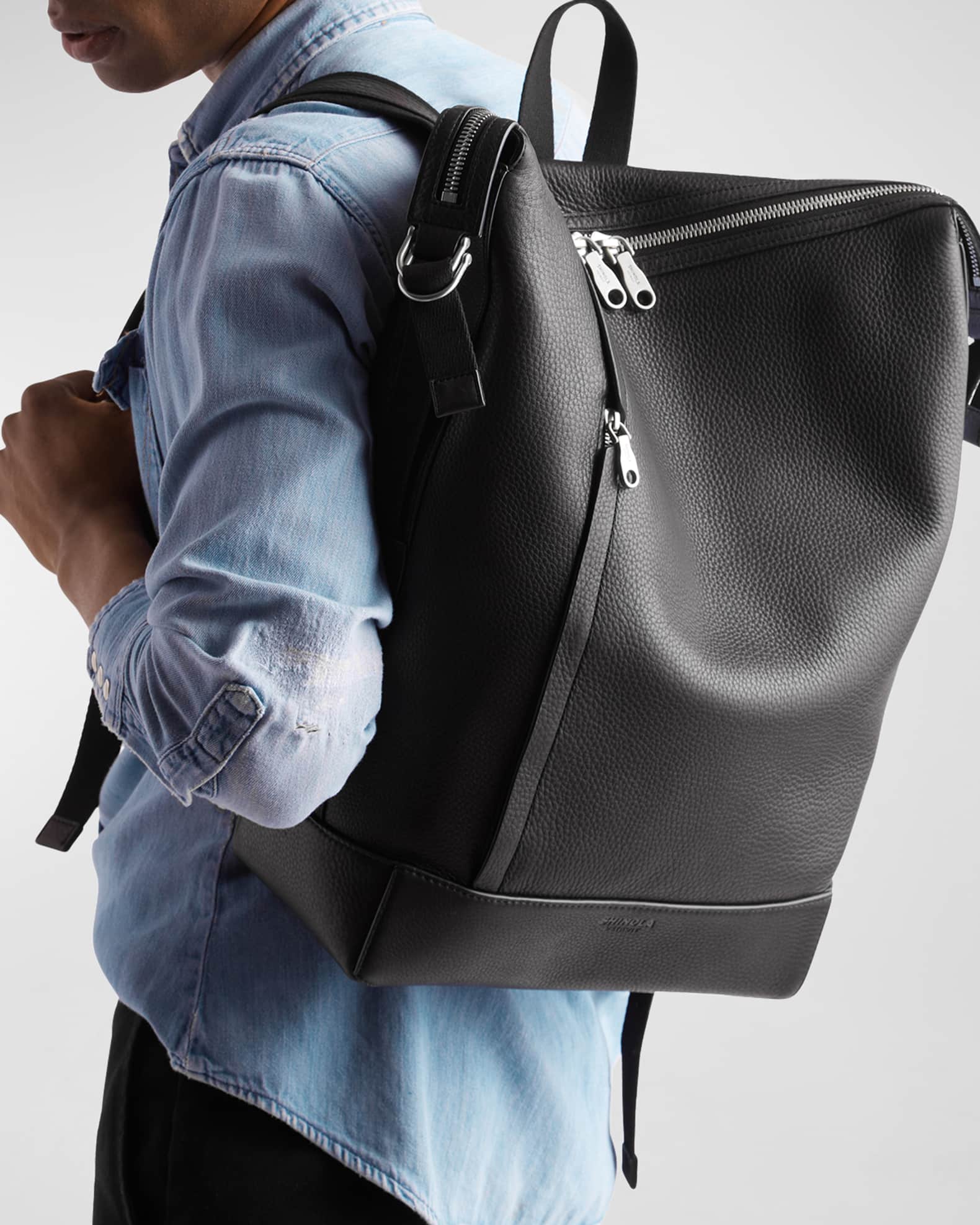 Shinola Men's Canfield Leather Backpack | Neiman Marcus