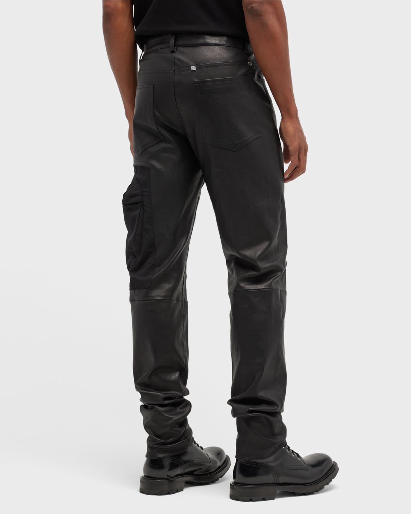 Givenchy Men's Leather Cargo Pants | Neiman Marcus