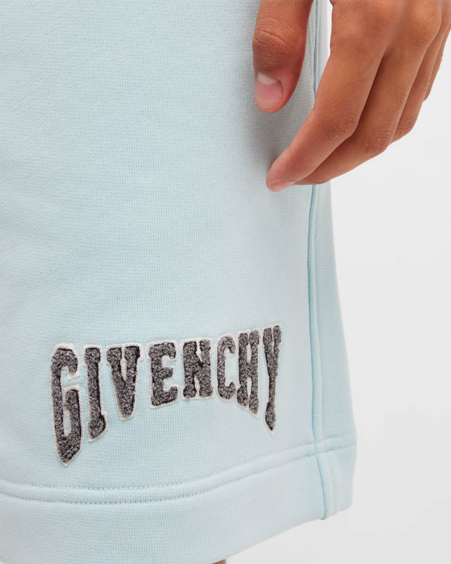 Givenchy Men's Towel Varsity Logo Sweat Shorts | Neiman Marcus