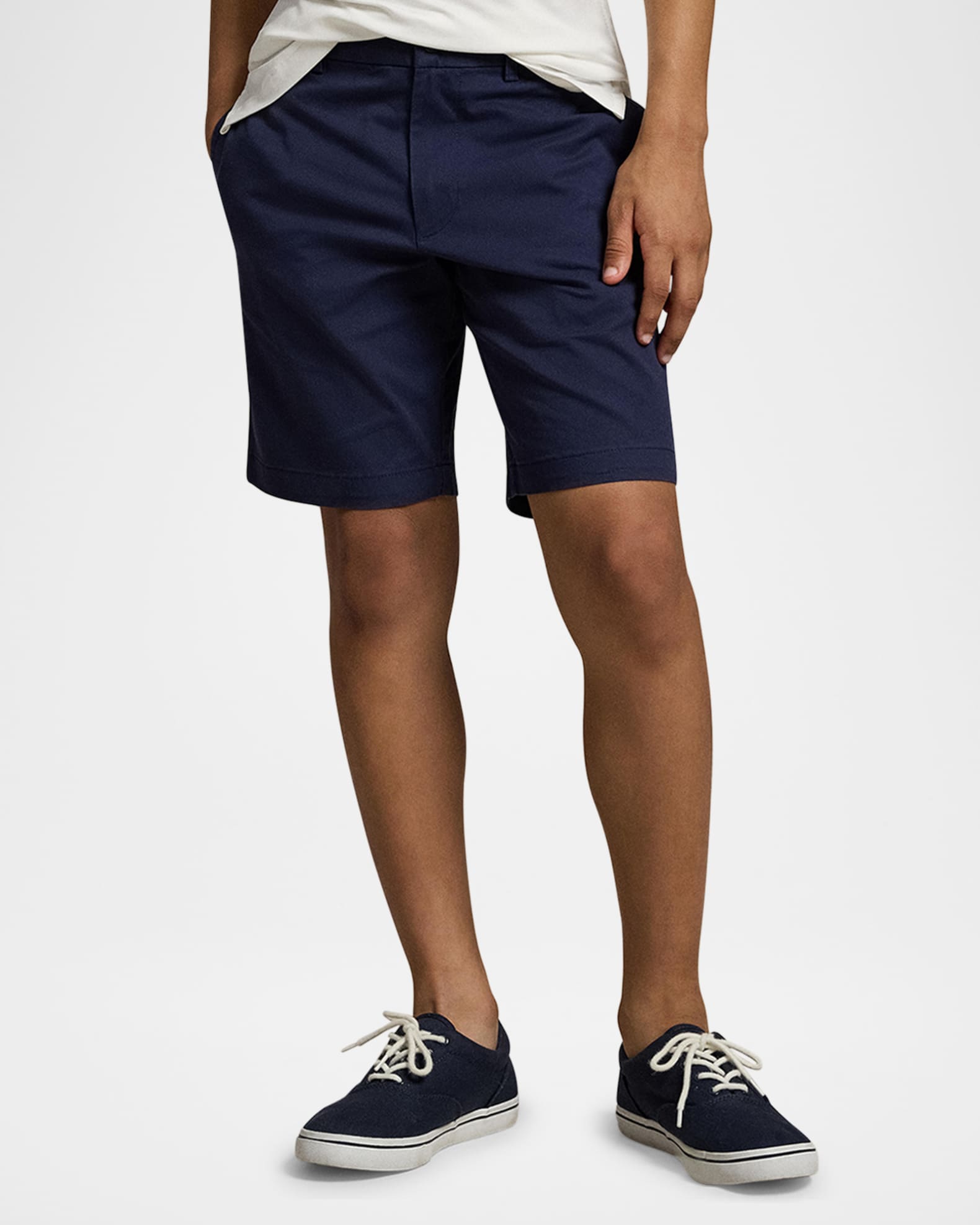 Polo Ralph Lauren Boy's Logo Embroidered Flat Front Chino Shorts, Size ...
