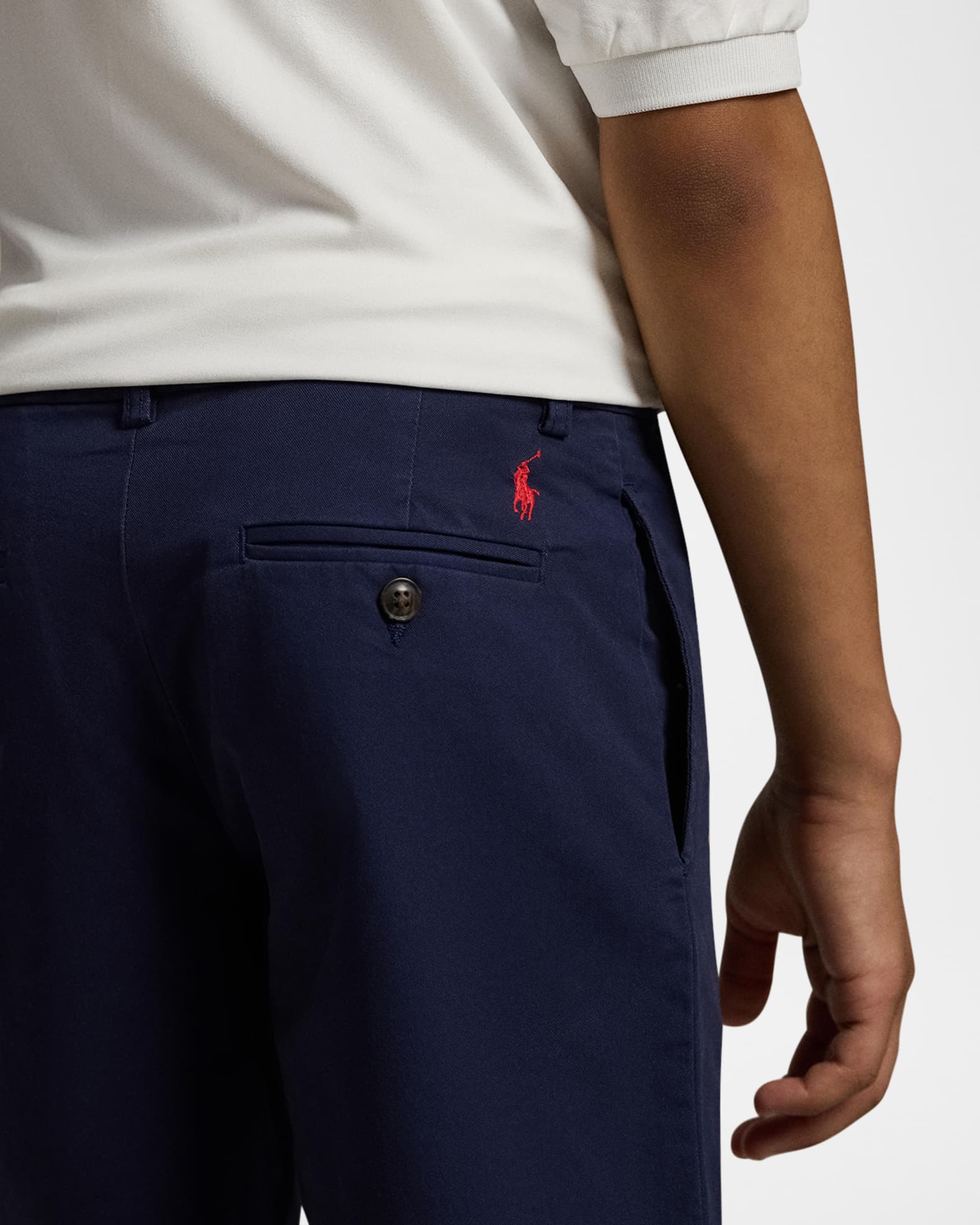 Polo Ralph Lauren Boy's Logo Embroidered Flat Front Chino Shorts, Size ...