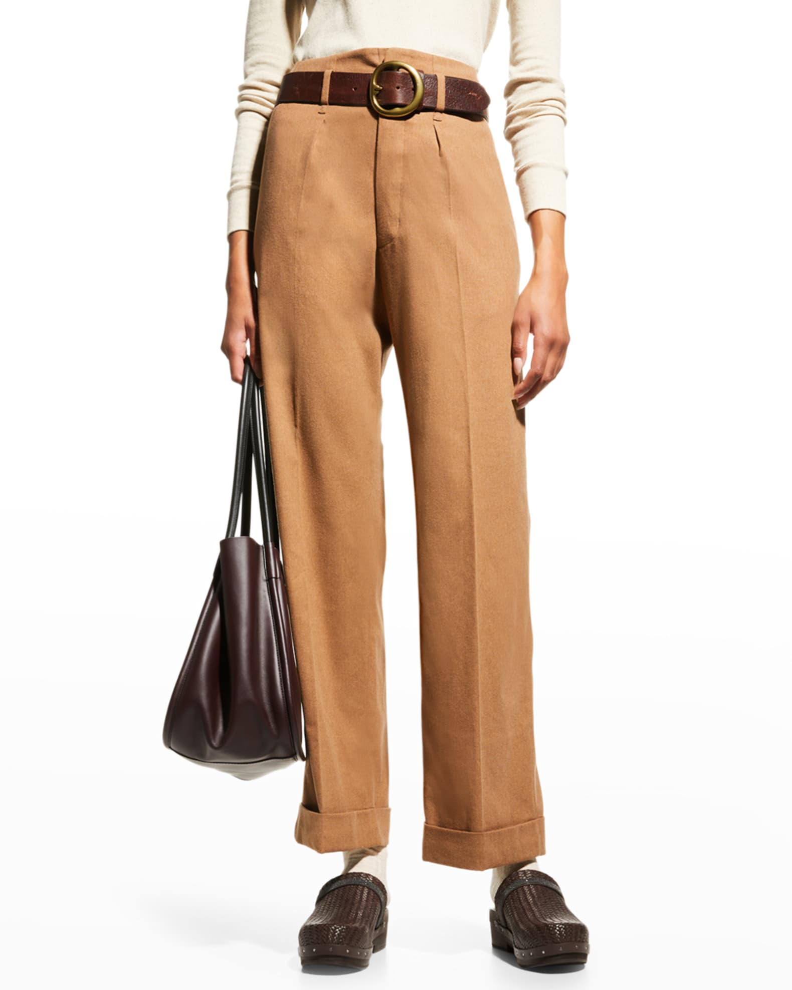 FORTELA Classic Tailored Straight-Leg Ankle Trousers | Neiman Marcus