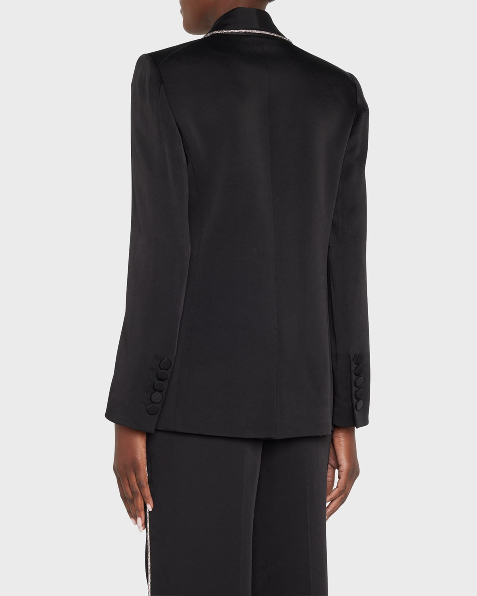 Metallic-Trim Dickey Jacket Suit | Neiman Marcus