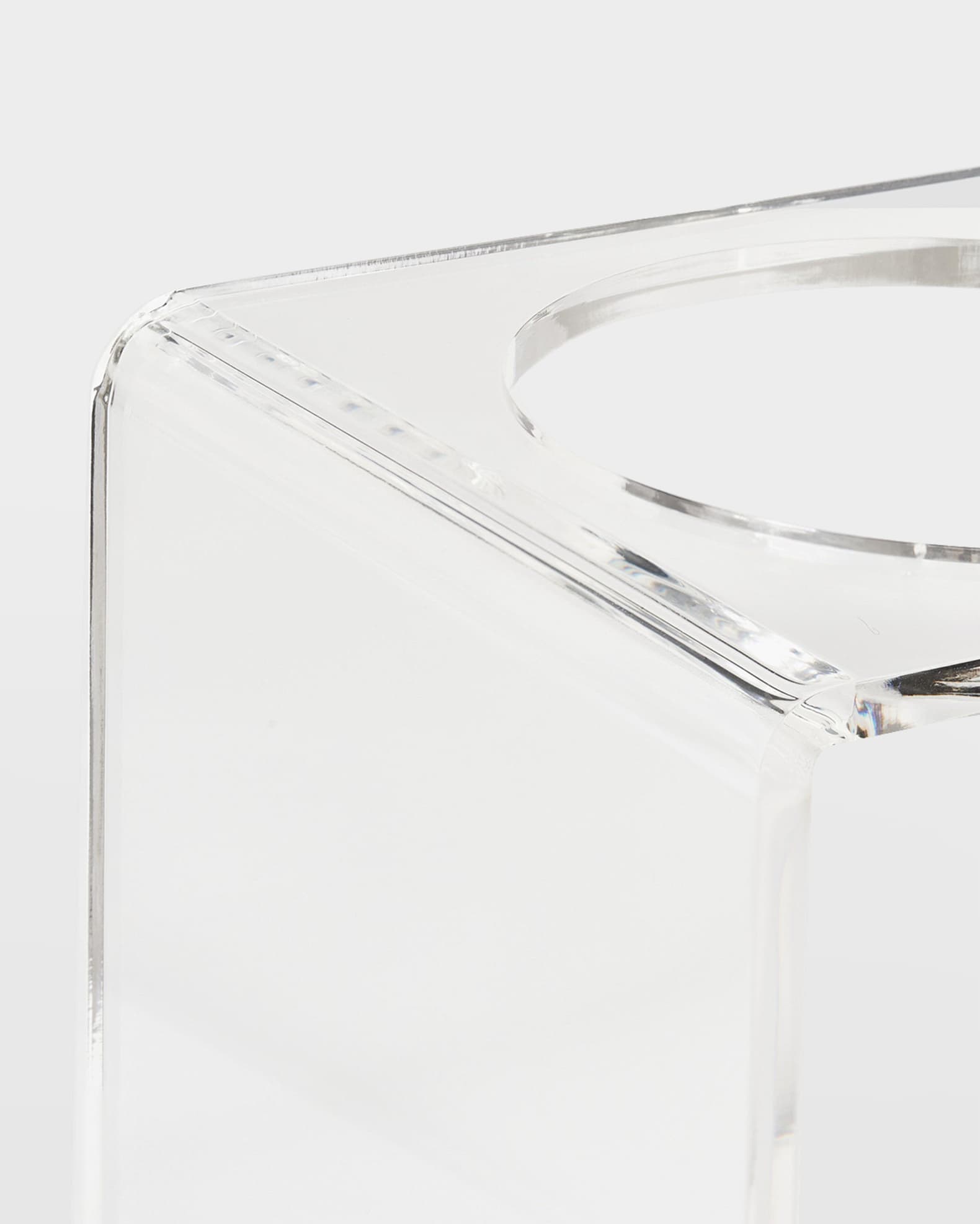 HIDDIN Tall Clear Double Dog Bowl Feeder with Silver Bowls | Neiman Marcus