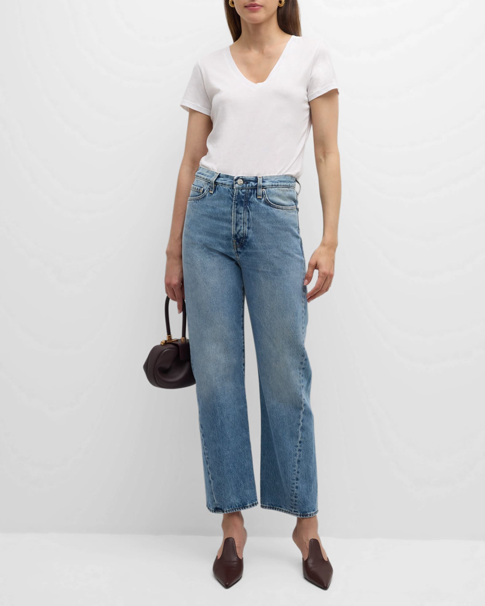 Toteme Twisted Seam Straight-Leg Jeans | Neiman Marcus