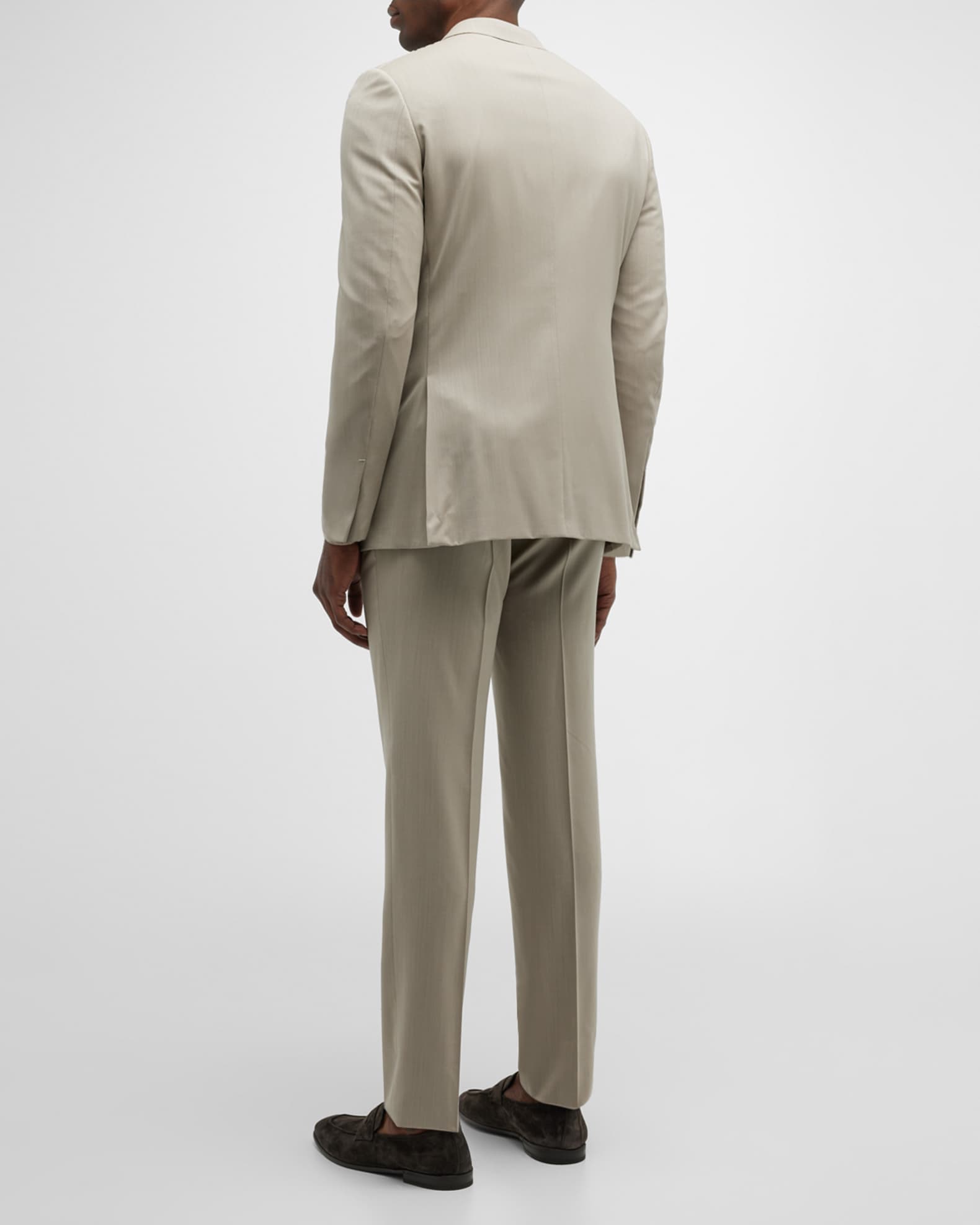 ZEGNA Men's Solid Wool Twill Suit | Neiman Marcus