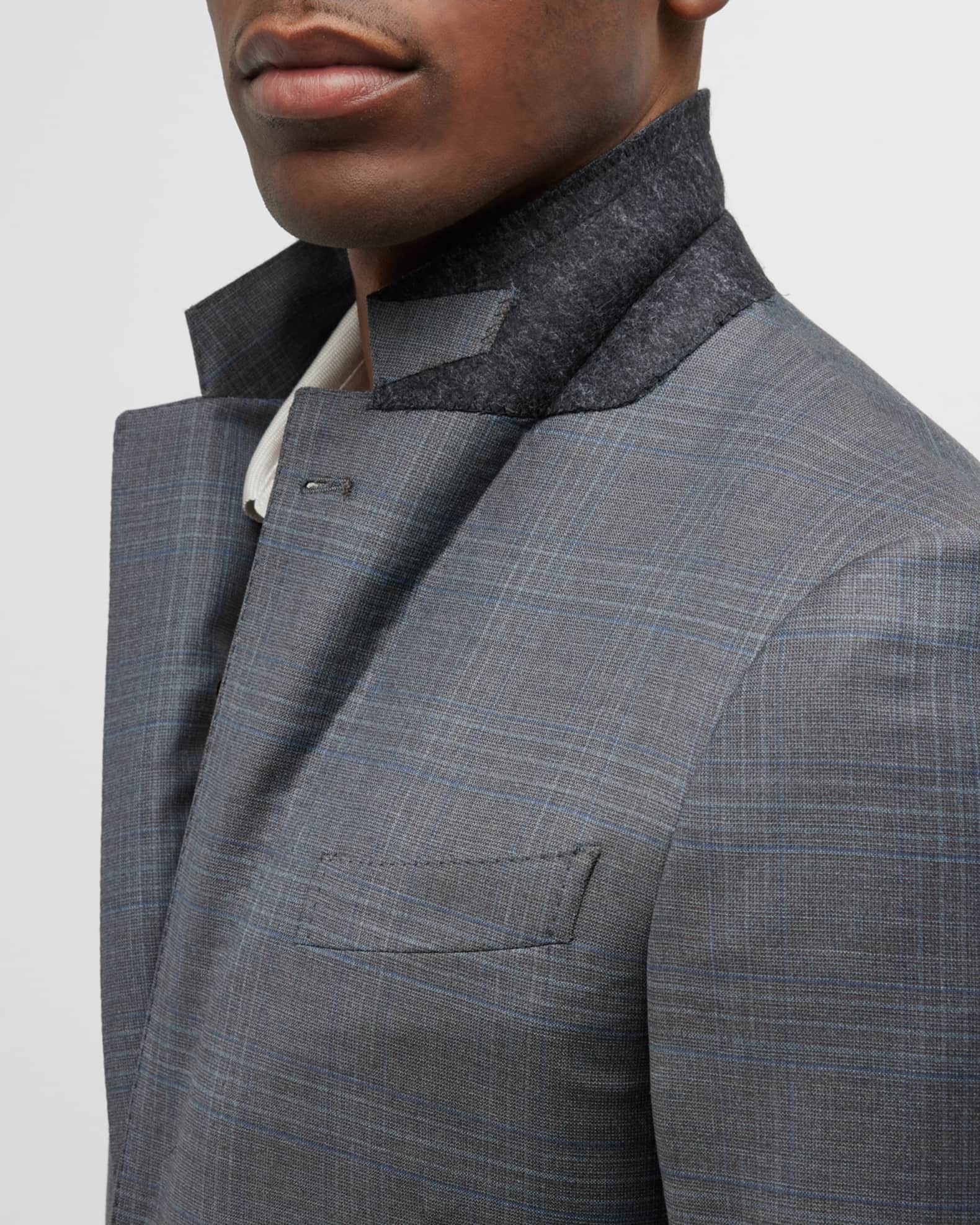 ZEGNA Men's Plaid Wool Suit | Neiman Marcus