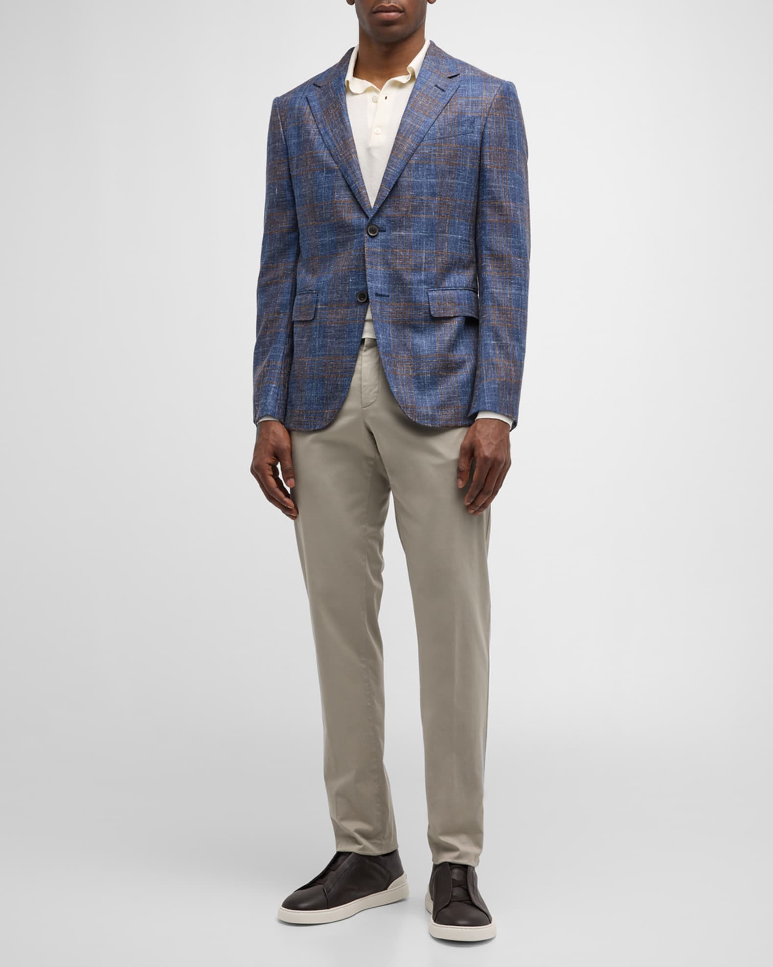 ZEGNA Men's Plaid Wool-Blend Sport Coat | Neiman Marcus