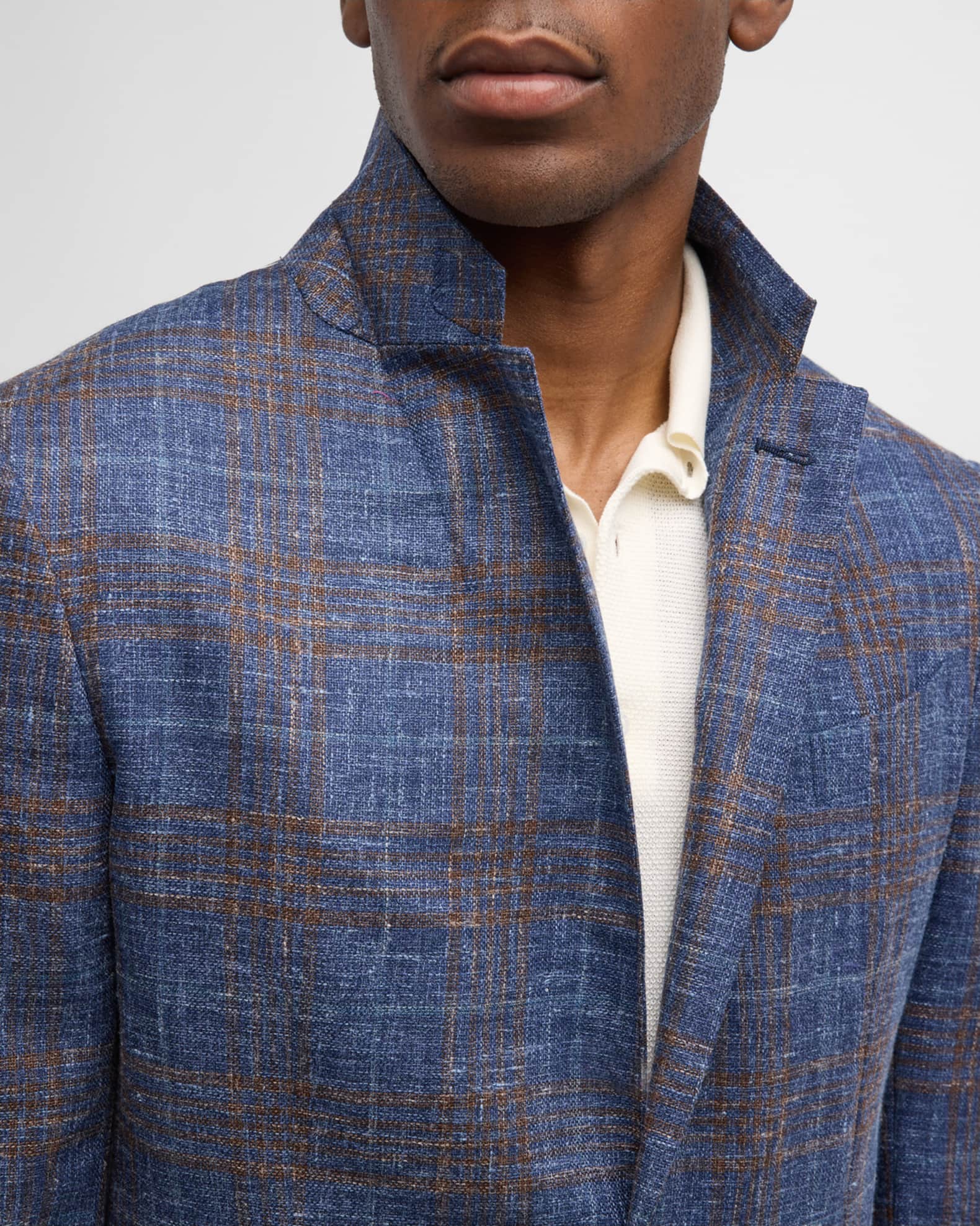 ZEGNA Men's Plaid Wool-Blend Sport Coat | Neiman Marcus