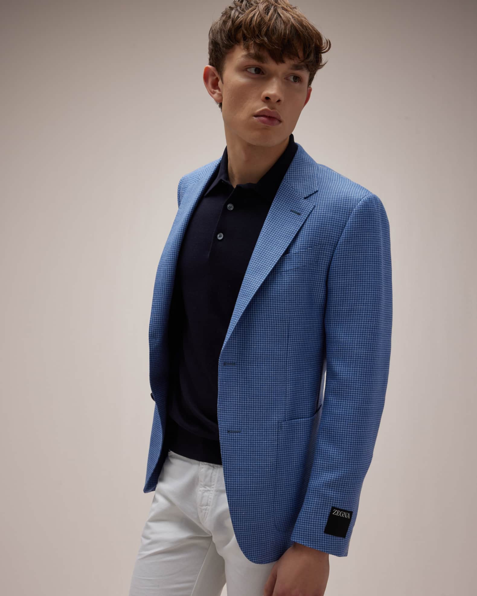 ZEGNA Men's Houndstooth Wool-Blend Sport Coat | Neiman Marcus