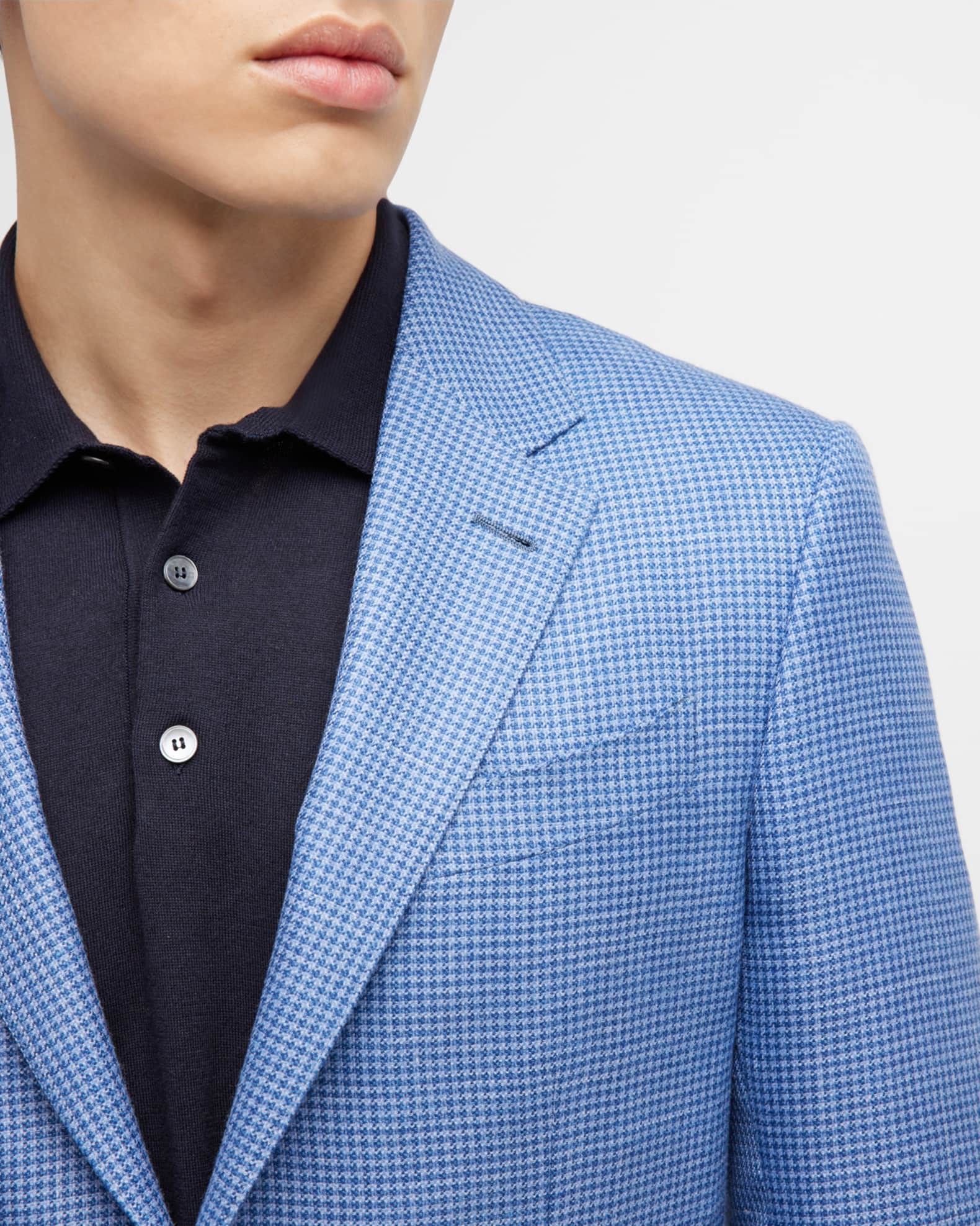 ZEGNA Men's Houndstooth Wool-Blend Sport Coat | Neiman Marcus