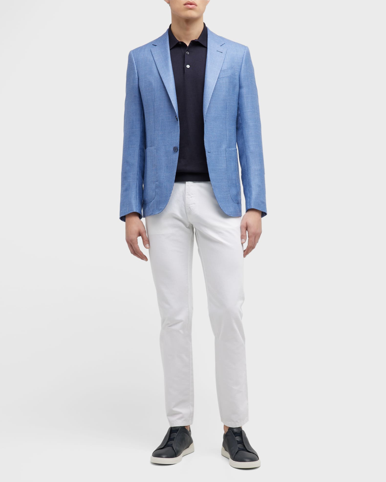 ZEGNA Men's Houndstooth Wool-Blend Sport Coat | Neiman Marcus