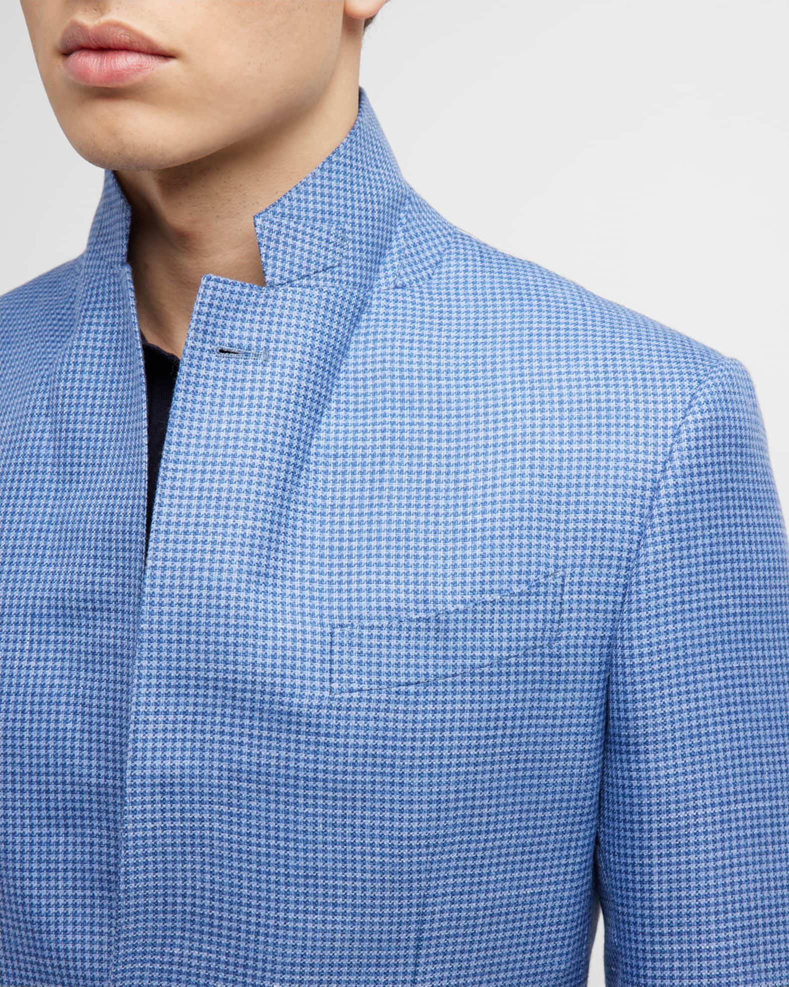 ZEGNA Men's Houndstooth Wool-Blend Sport Coat | Neiman Marcus