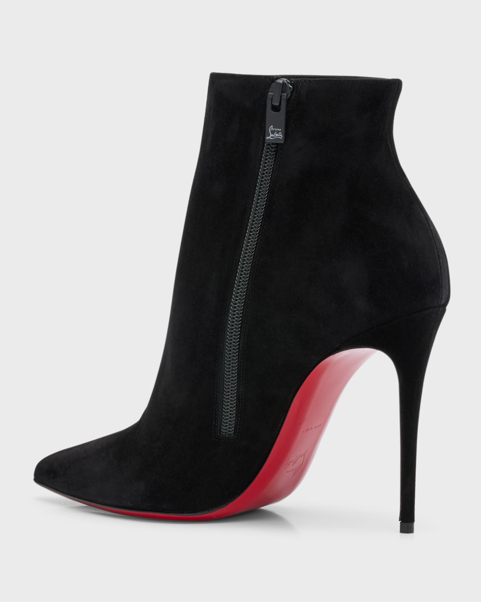 Christian Louboutin 100mm So Kate Suede Booties | Neiman Marcus