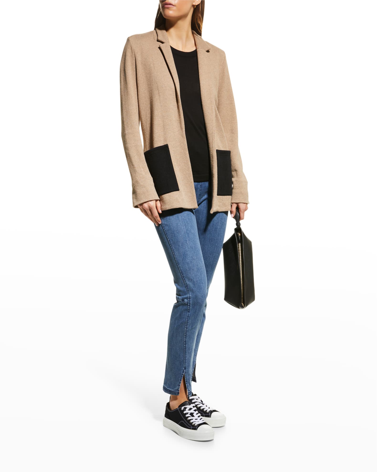 NIC+ZOE Colorblock Open-Front Blazer | Neiman Marcus