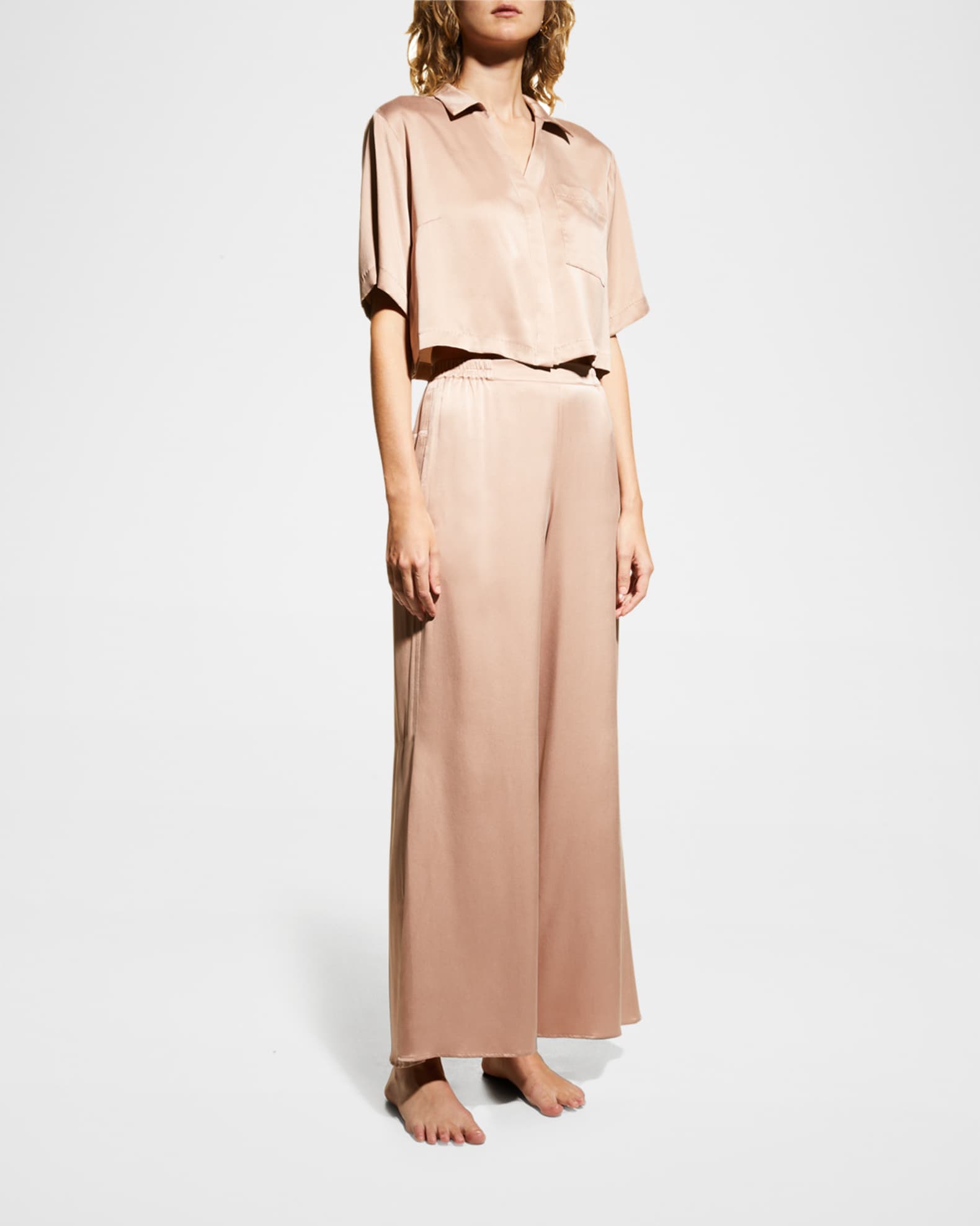 Lunya Washable Silk High-Rise Pant Set | Neiman Marcus