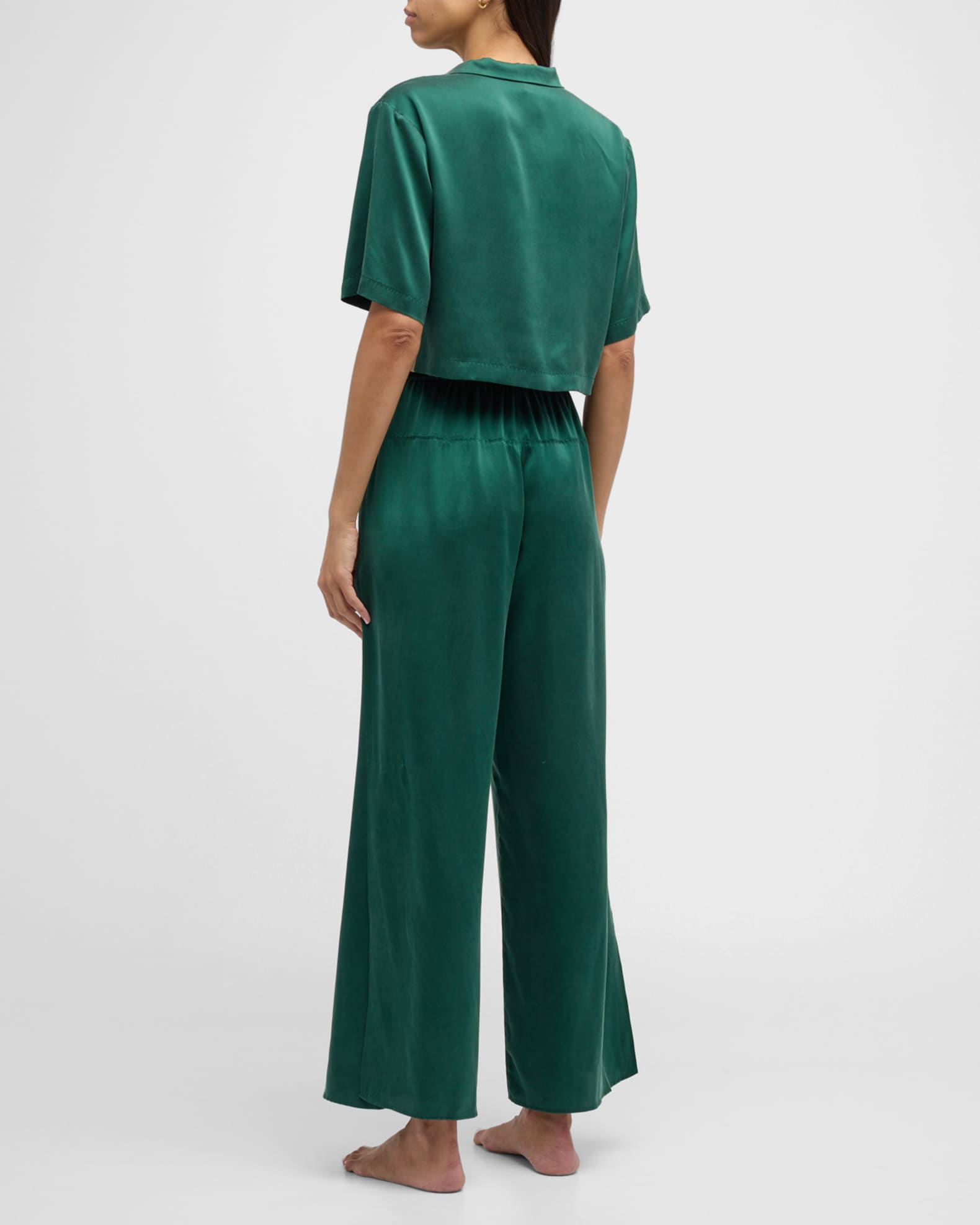 Lunya Washable Silk High-Rise Pant Set | Neiman Marcus