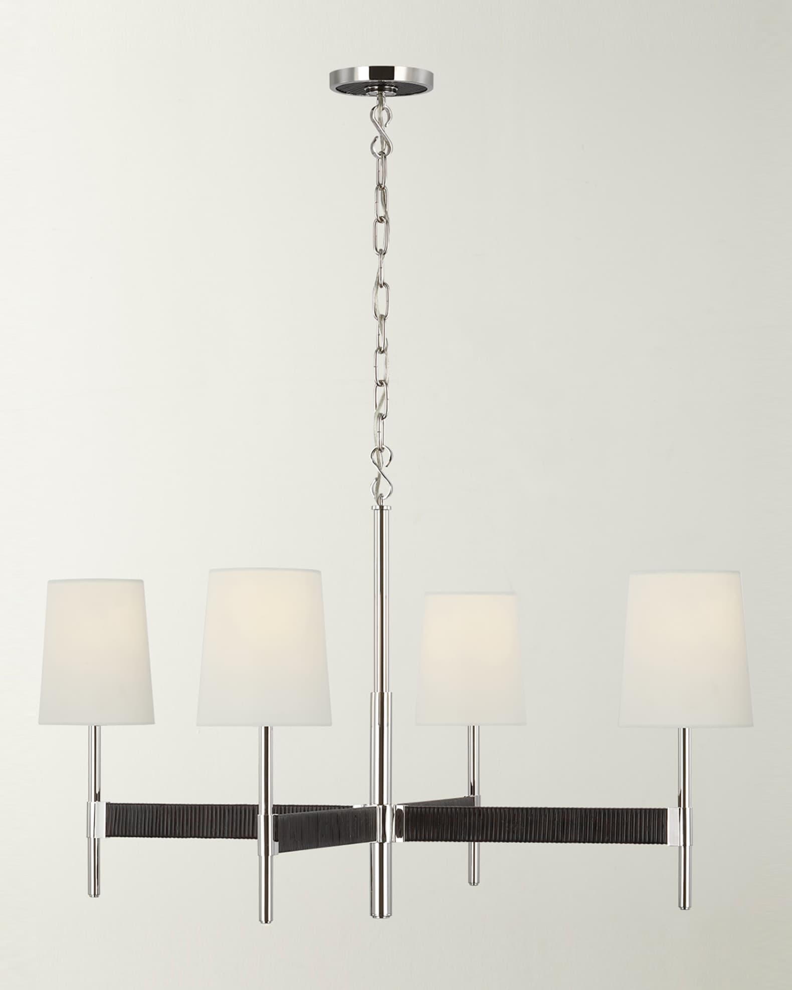 Visual Comfort Signature Elle Large Chandelier In Polished Nickel And ...