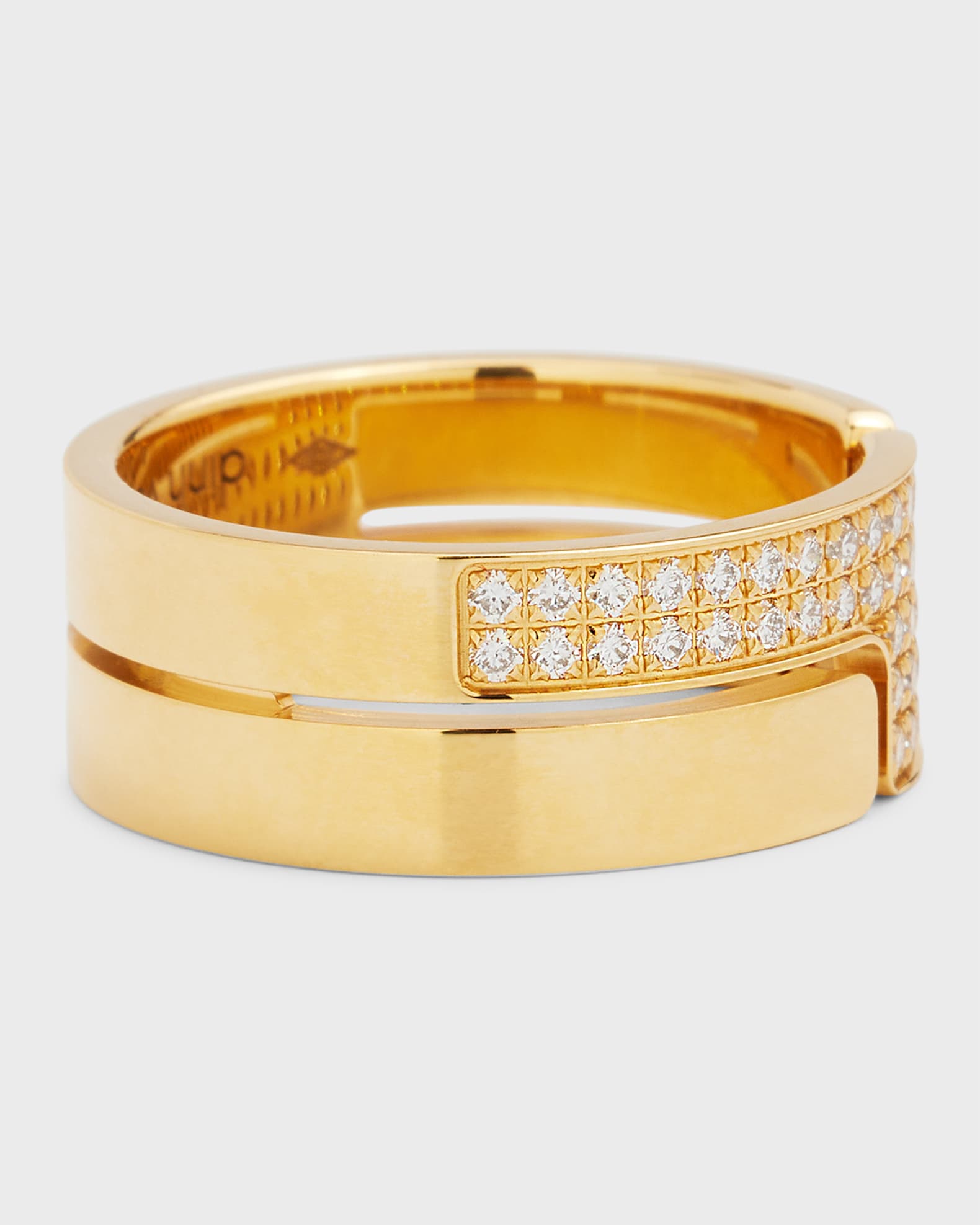 DINH VAN Yellow Gold 70S Medium Diamond Ring, Size 54 | Neiman Marcus