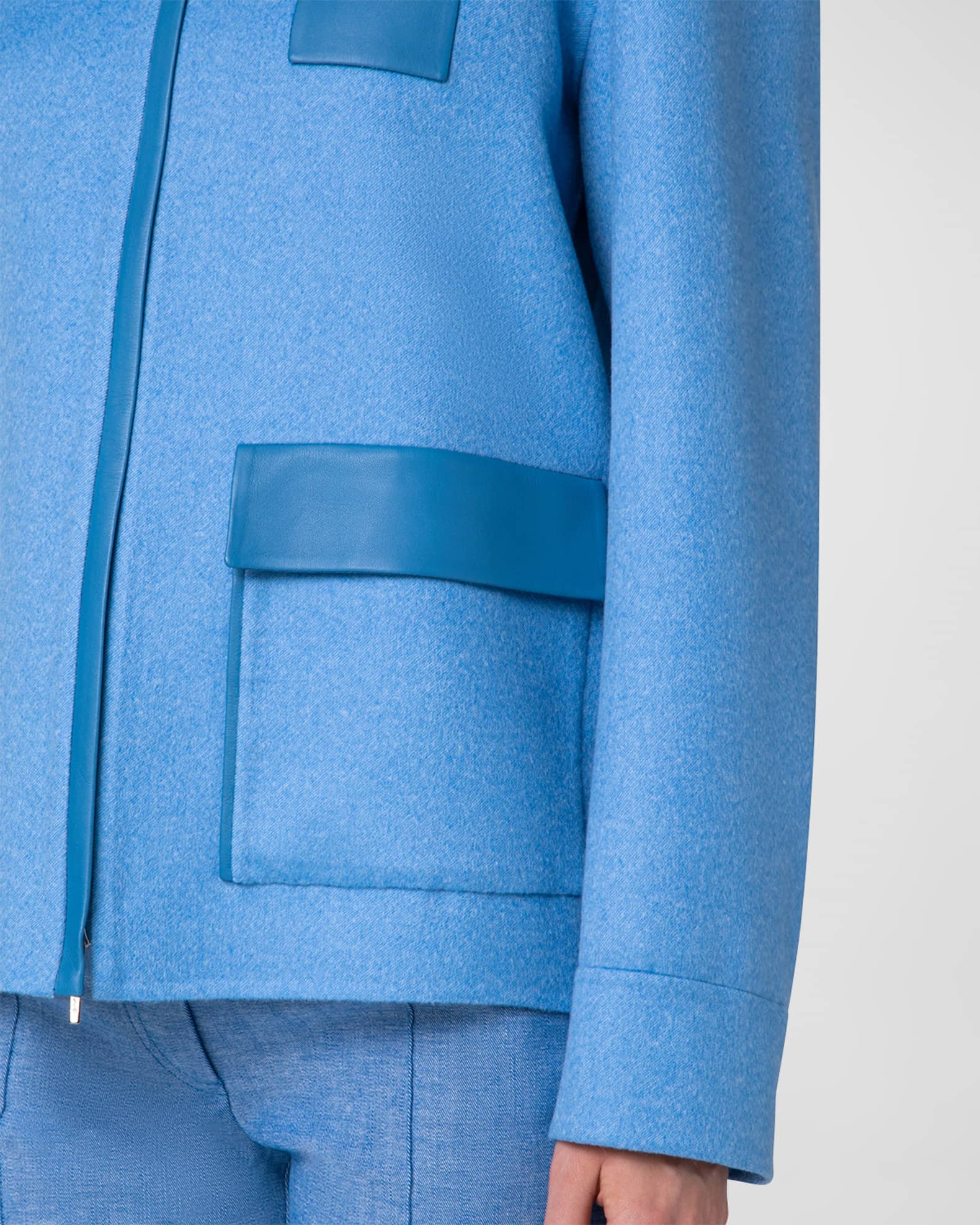 Akris Madelyn Cashmere-Silk Shirt Jacket | Neiman Marcus